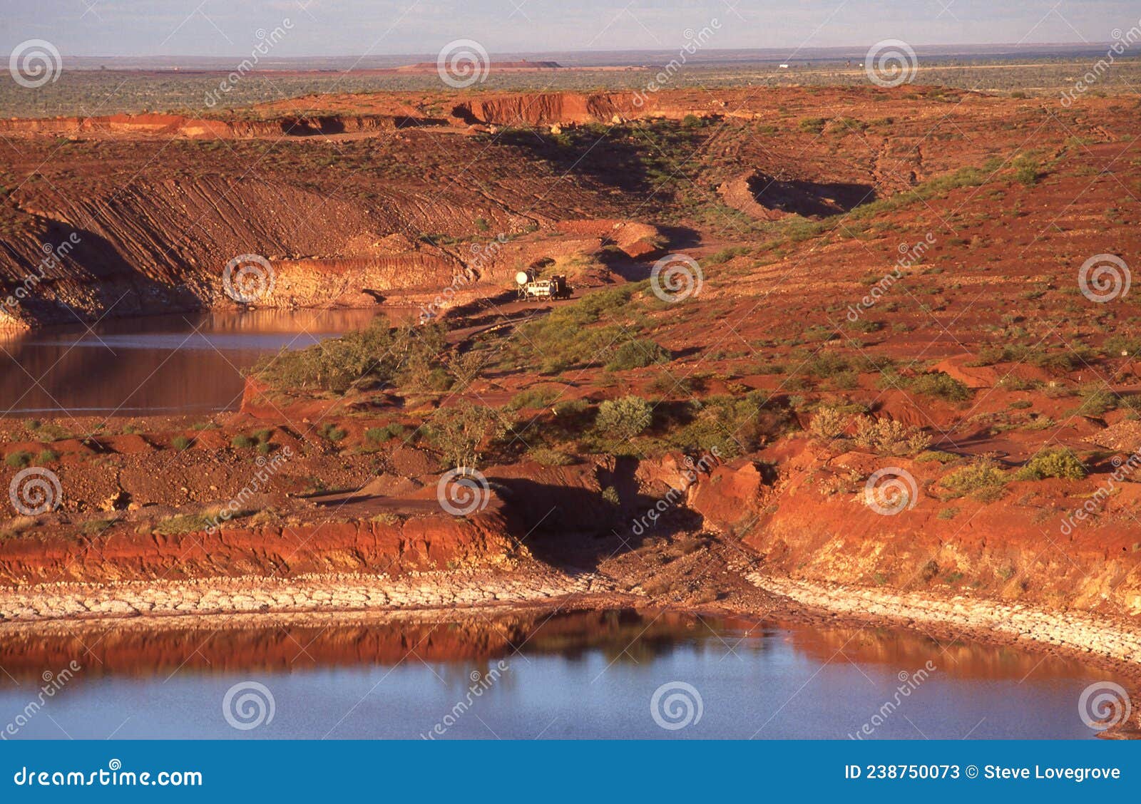 Tailings Dams Part of the Open Cut Gold Mining in the Tanami Desert ...