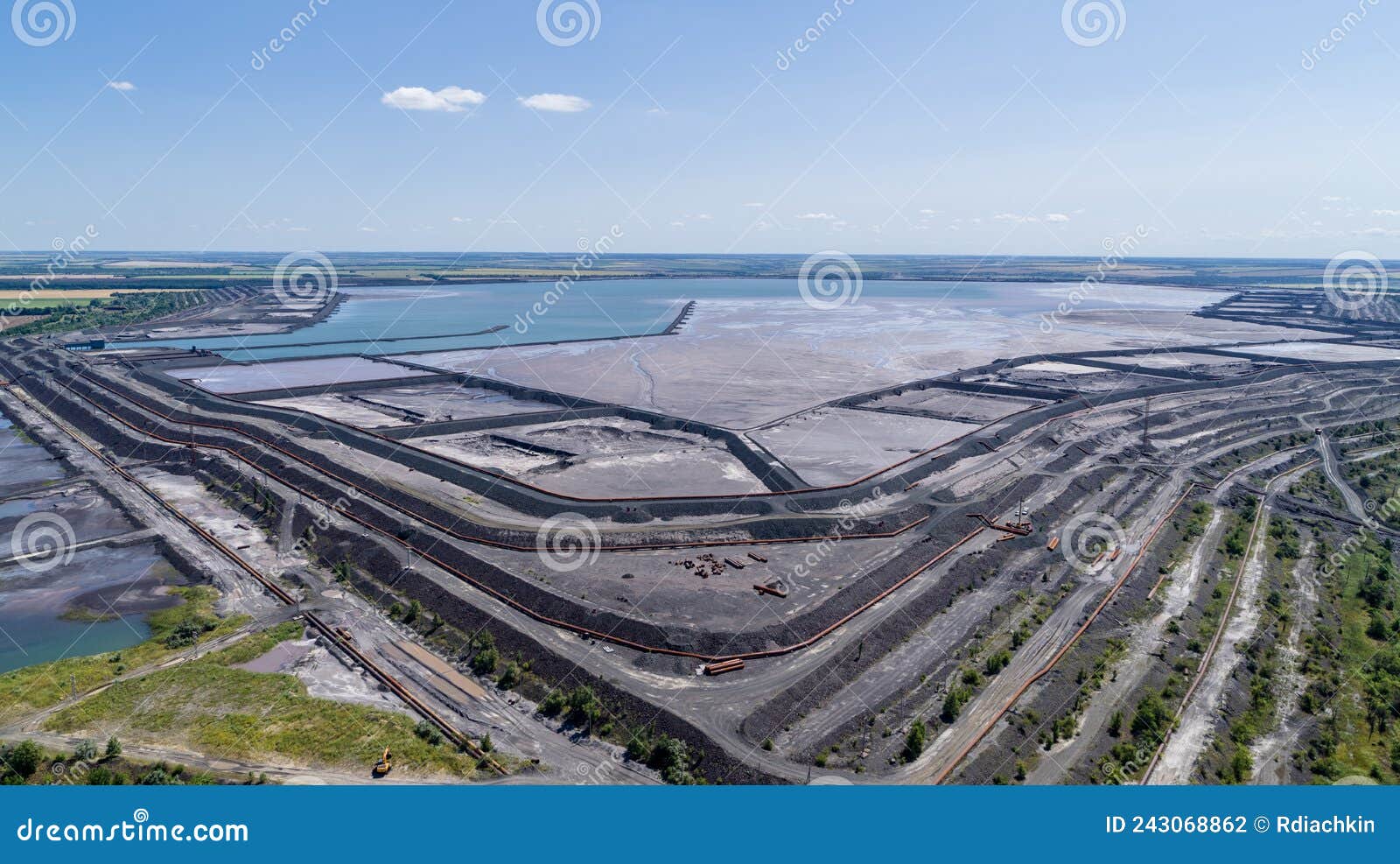 Tailings Dump in Industrial City Aerial View Stock Photo - Image of ...