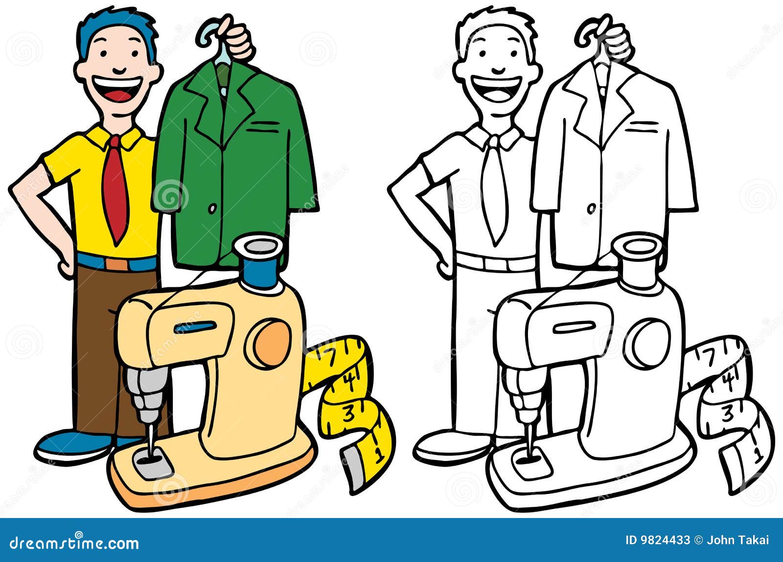 Tailleur illustration de vecteur. Illustration du machine - 9824433