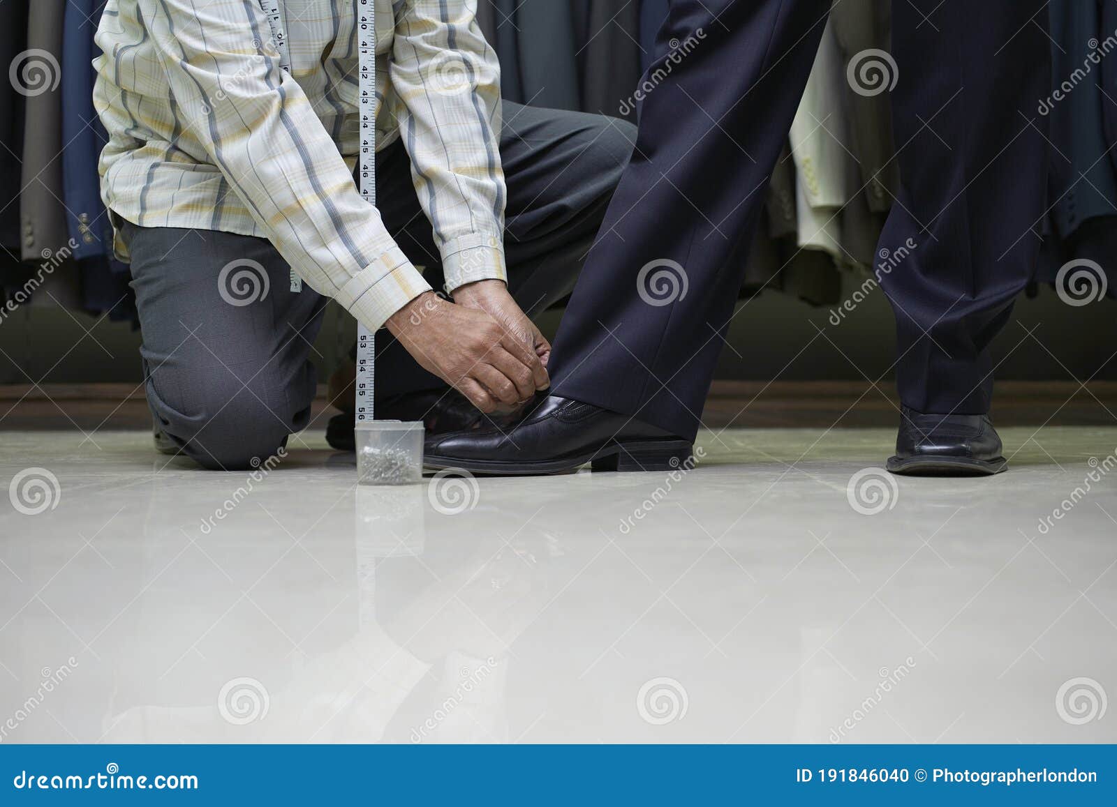 Tailor Fitting Model For Bespoke Suit Royalty-Free Stock Photo ...