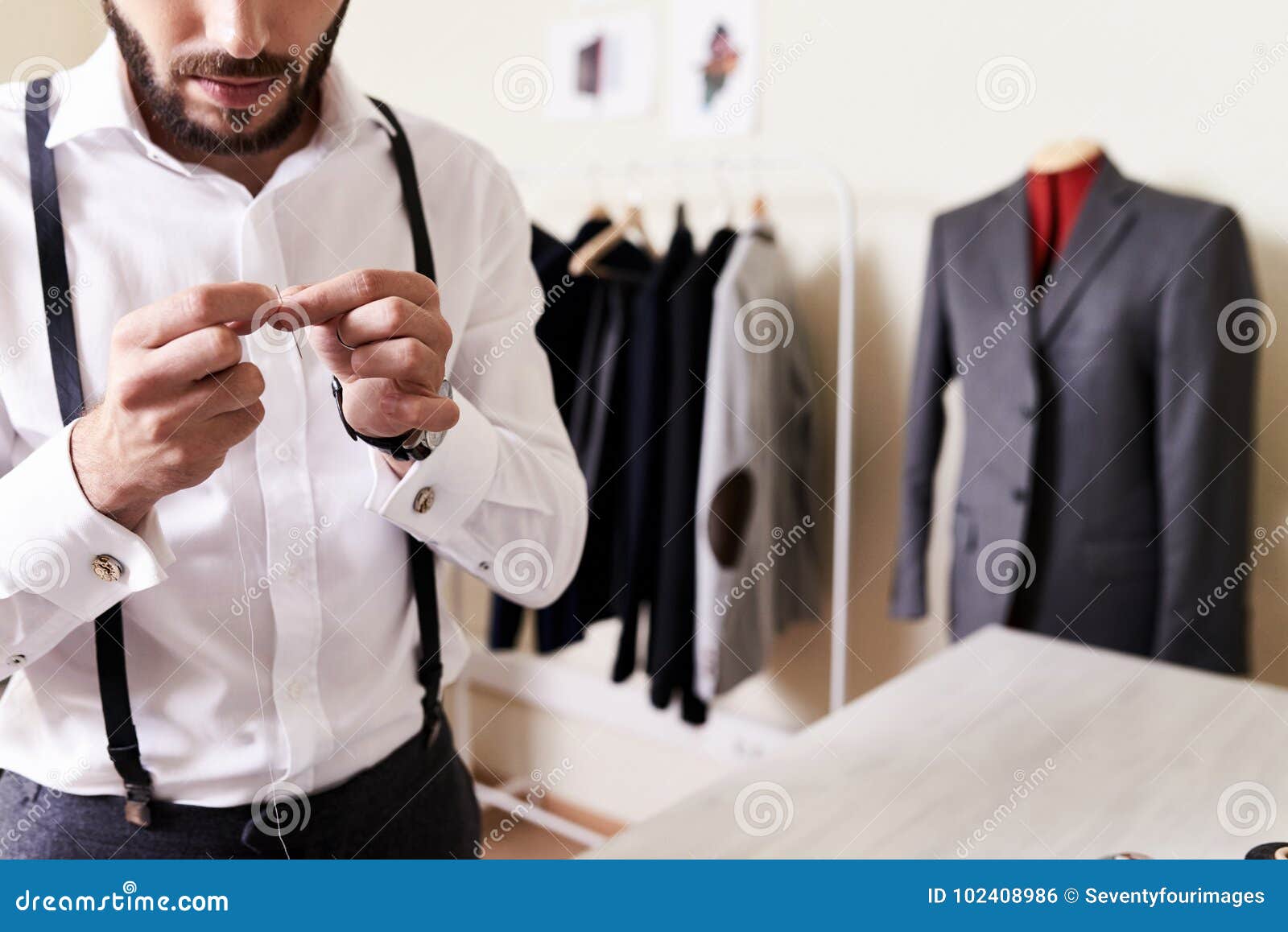 Tailor in Atelier stock photo. Image of handmade, small - 102408986