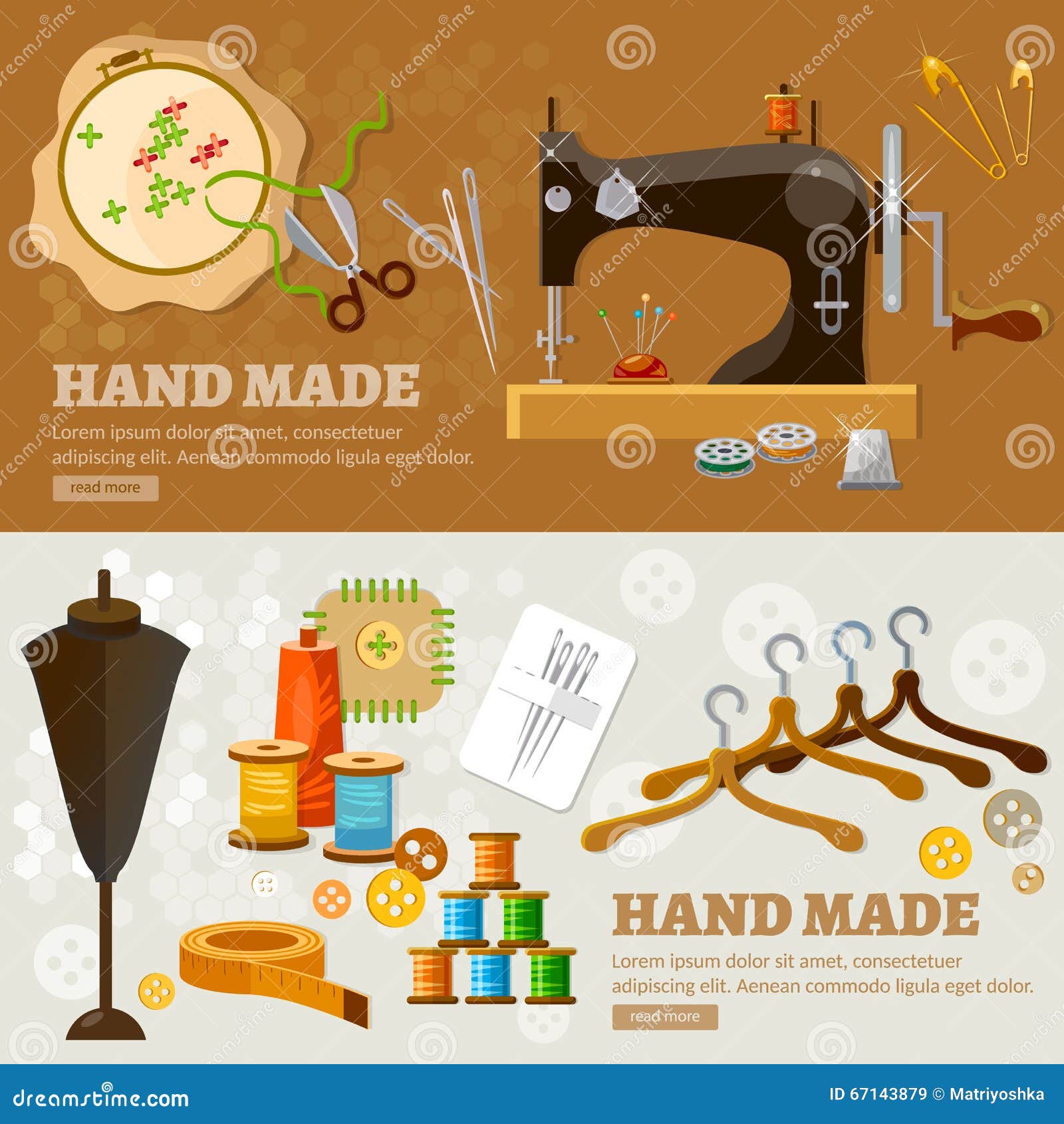 Tailor banners stock vector. Illustration of banners - 67143879