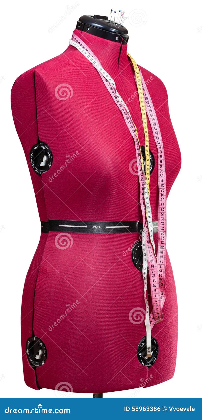 Tailor Dummy - Female Figure Red Mannequin Stock Photo - Image of ...