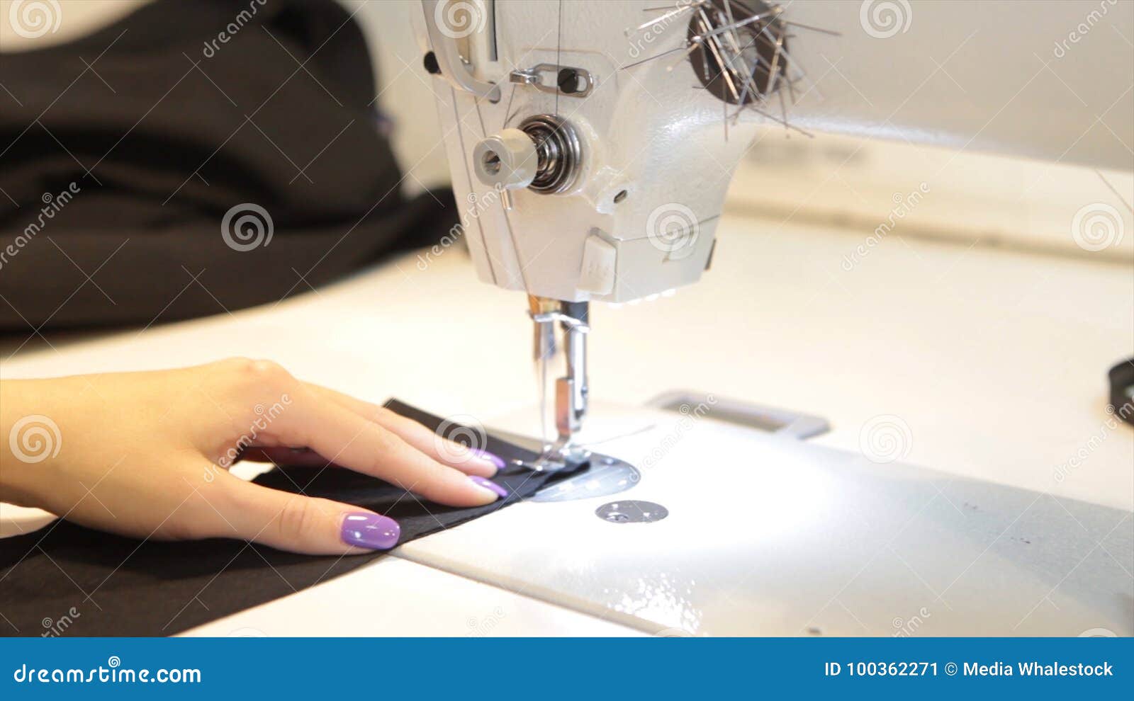 Tailor.Hands Notch Tailor Tailor`s Scissors Cloth. Female Tailor ...