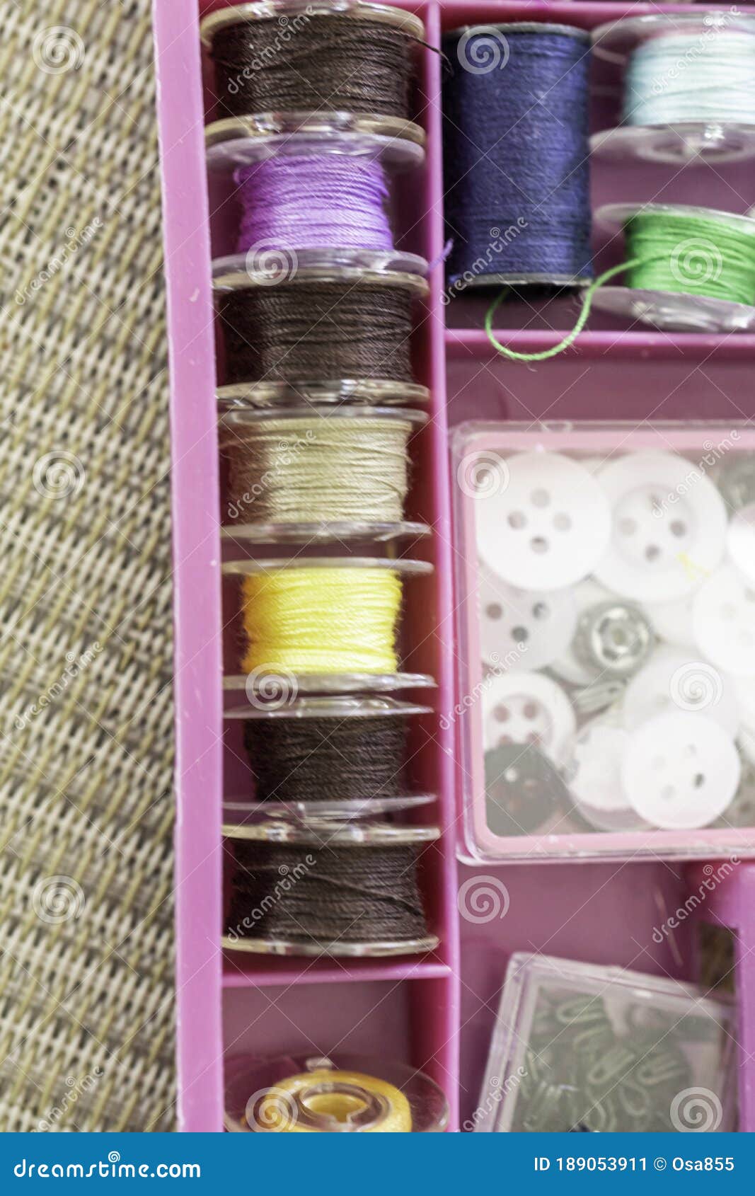 Tailor Kit with Sewing Materials for Mending Clothes Stock Image ...