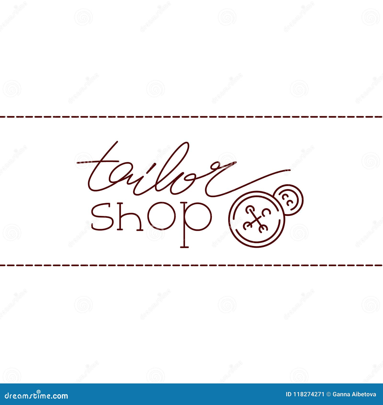 Tailor. Logo Sample For Design Vector Illustration | CartoonDealer.com ...