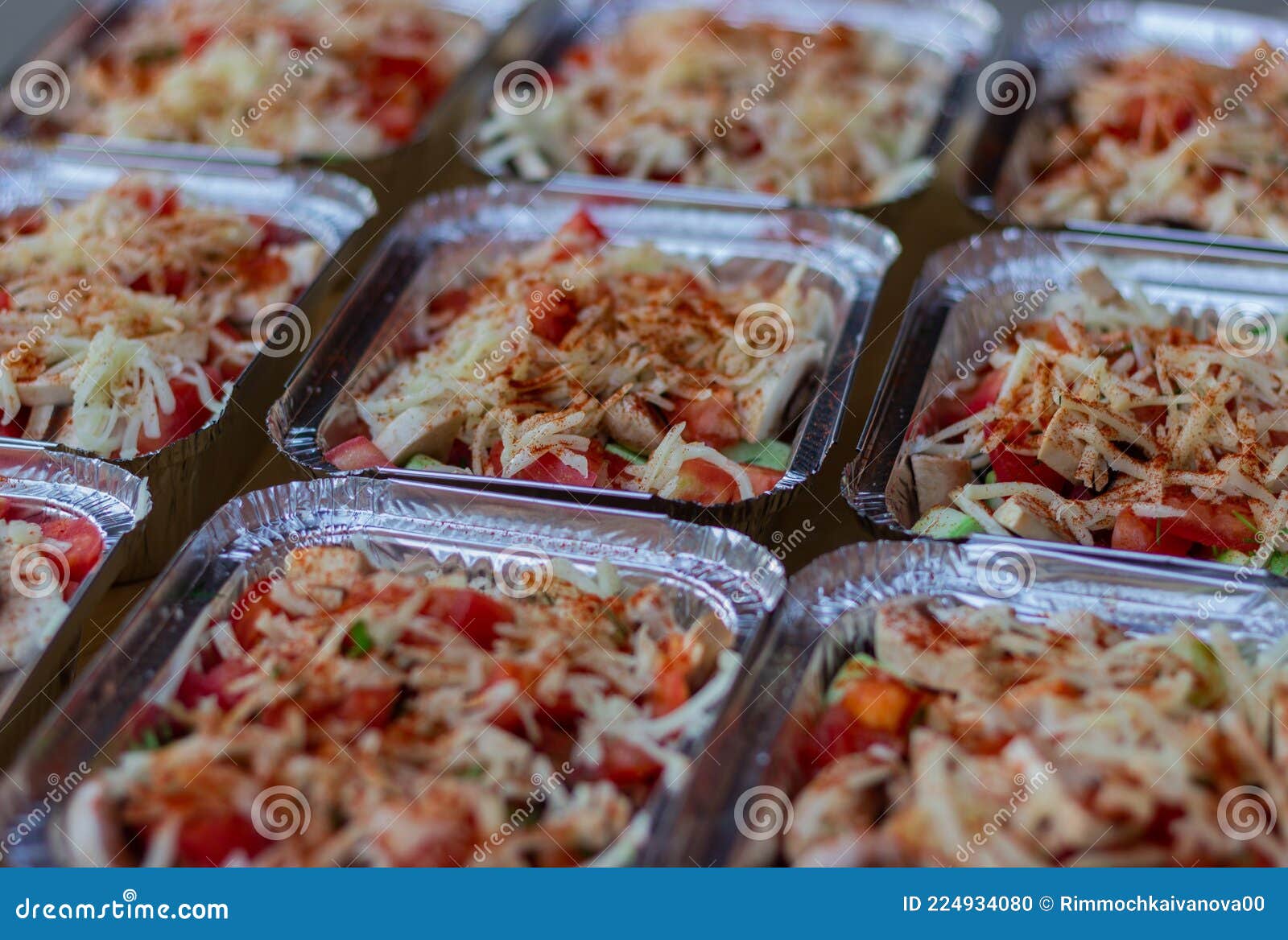 Tailor-made Containers with Vegetables and Mushrooms Prepared for ...