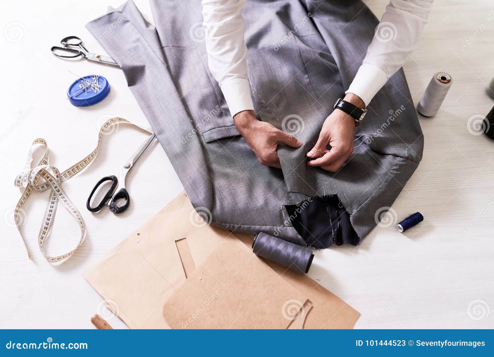 Tailor Making Custom Jacket Stock Image - Image of custom, work: 101444523