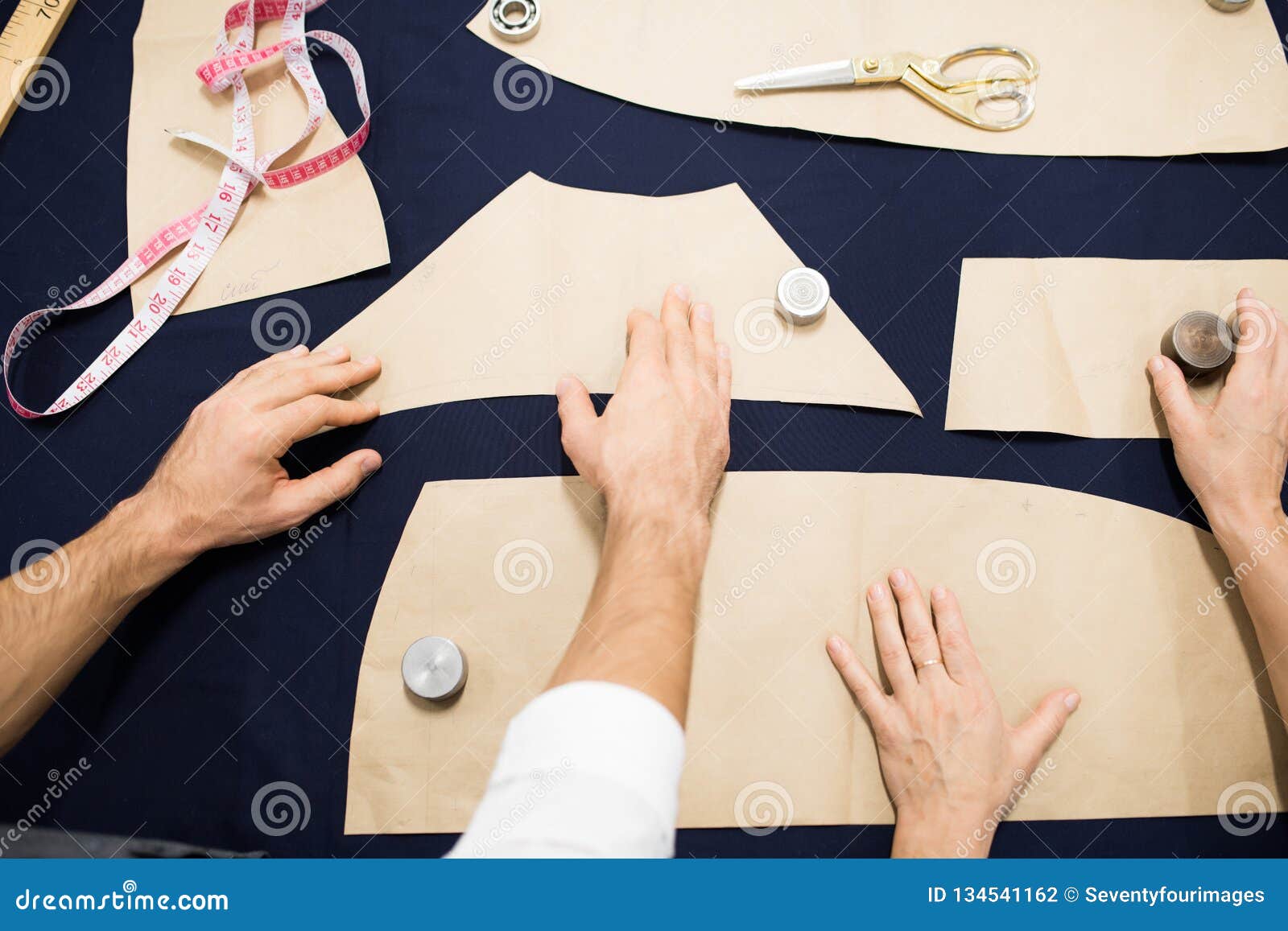 Tailor Making Patterns Background Stock Photo - Image of factory ...