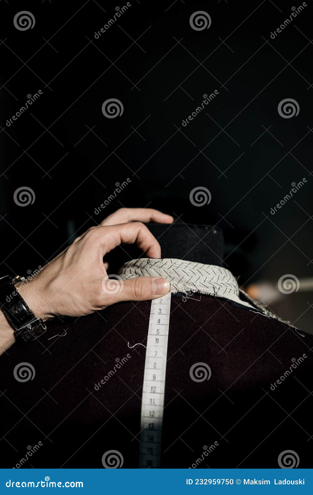 Tailor measuring back stock photo. Image of clothes - 232959750