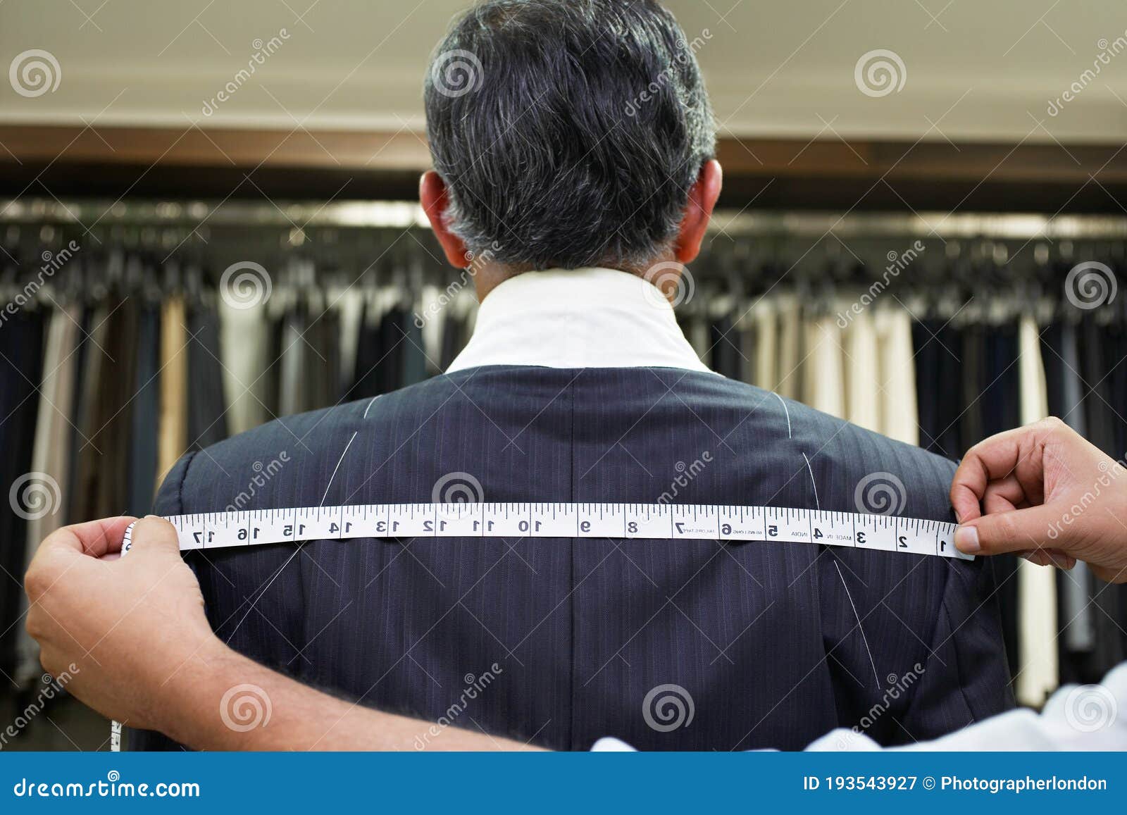 Tailor Measuring Business Man for Suit Stock Image - Image of fashion ...