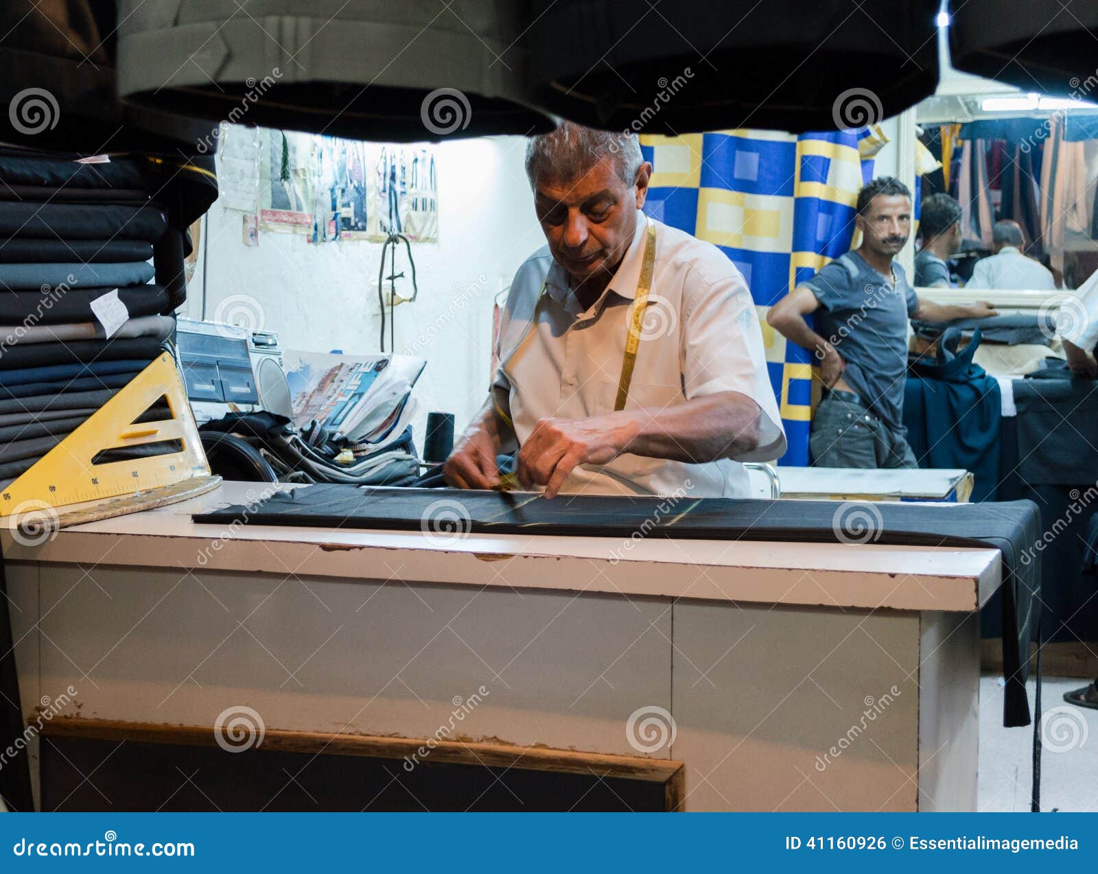 Tailor Measuring Cloth editorial photo. Image of occupation - 41160926