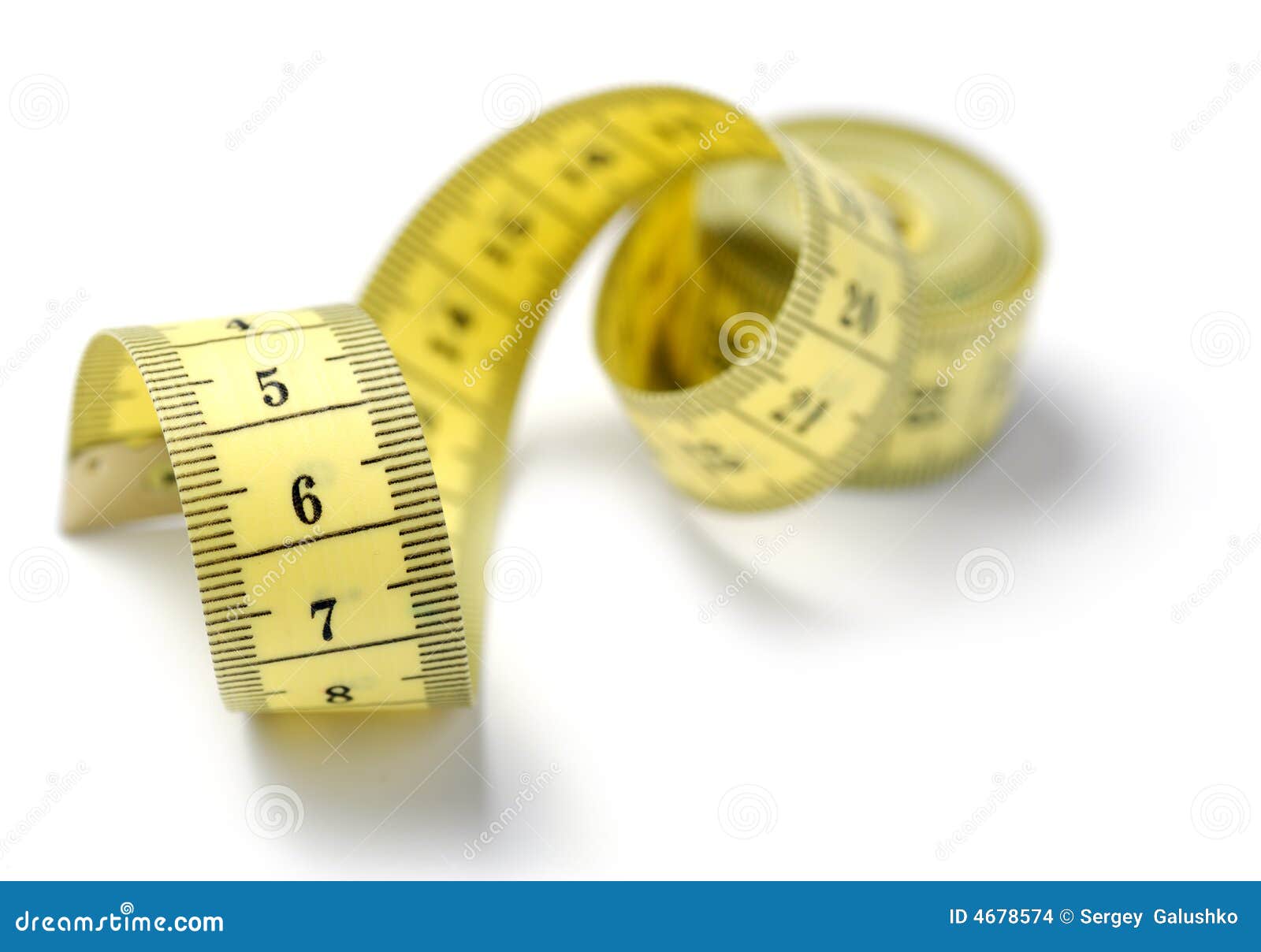 Tailor Measuring Tape Isolated Stock Photo - Image of sewing ...