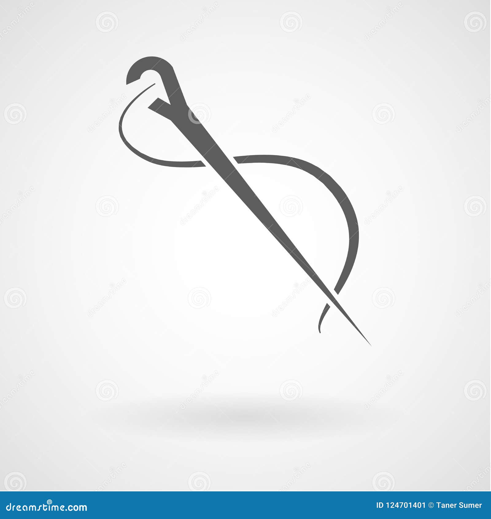 Tailor Needle and Yarn Icon, Vector Stock Vector - Illustration of ...
