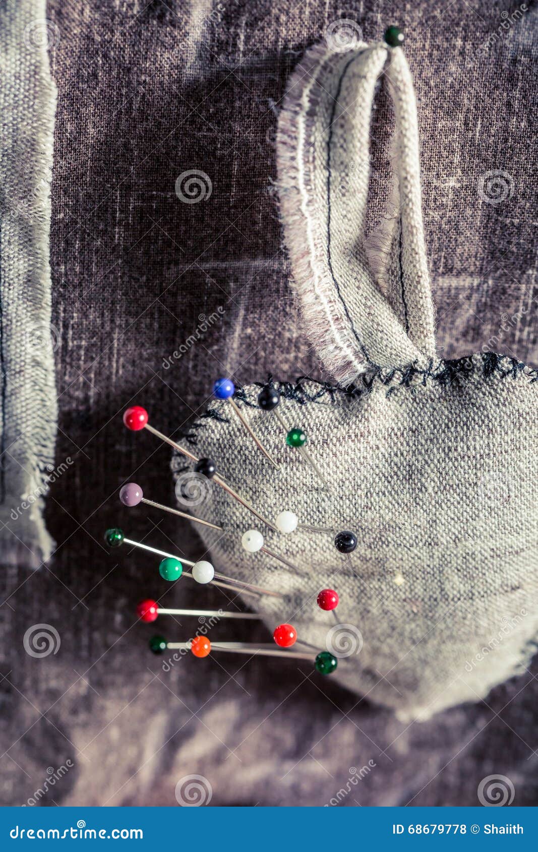 Tailor Pins into the Material Stock Photo - Image of tool, textile ...