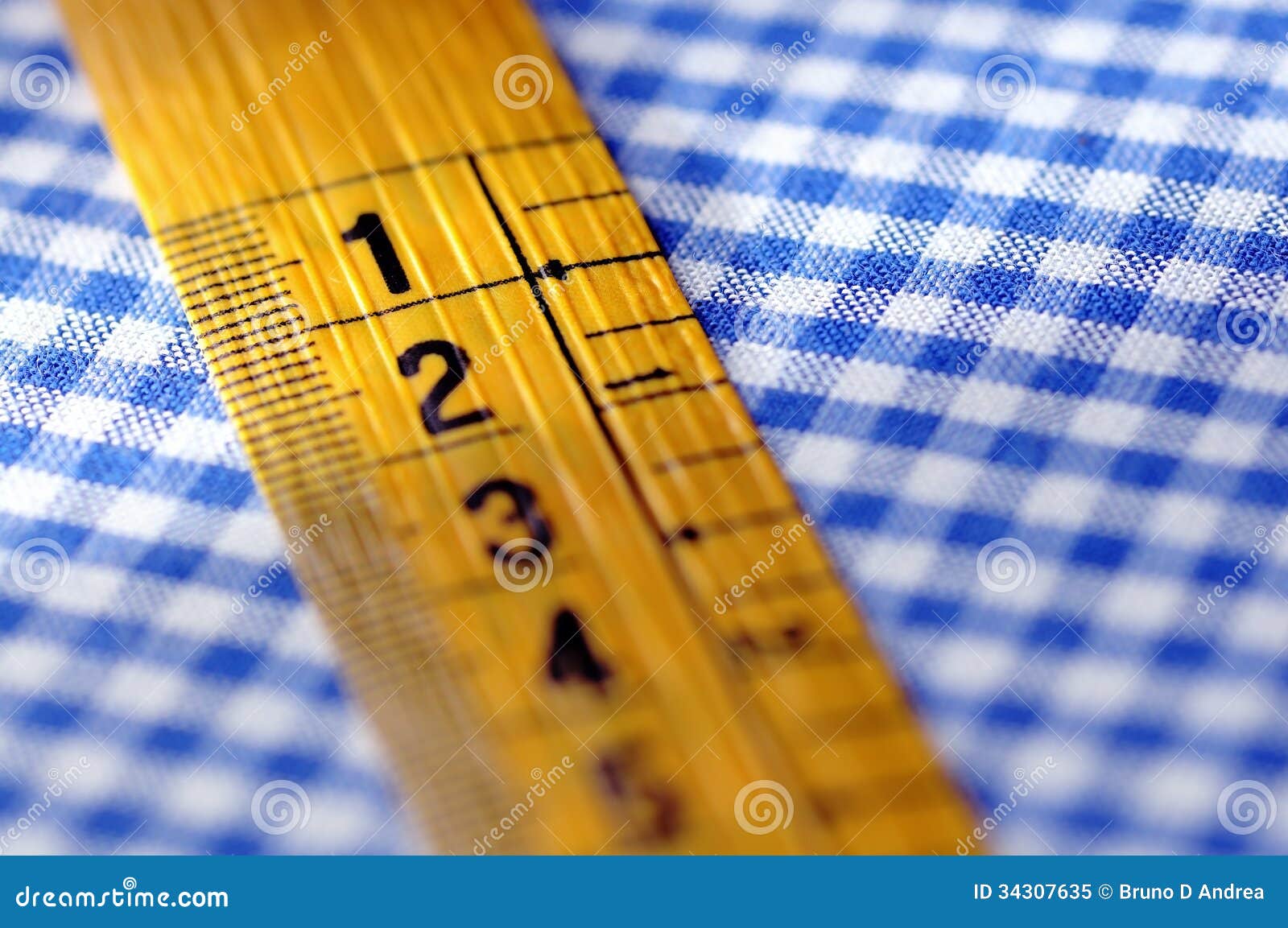 Tailor S Measuring Tape Closeup Stock Image - Image of blue, color ...