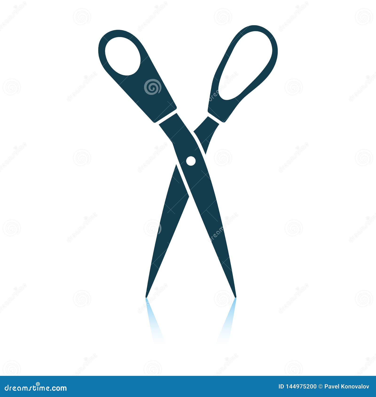 Tailor scissor icon stock vector. Illustration of dressmaking - 144975200