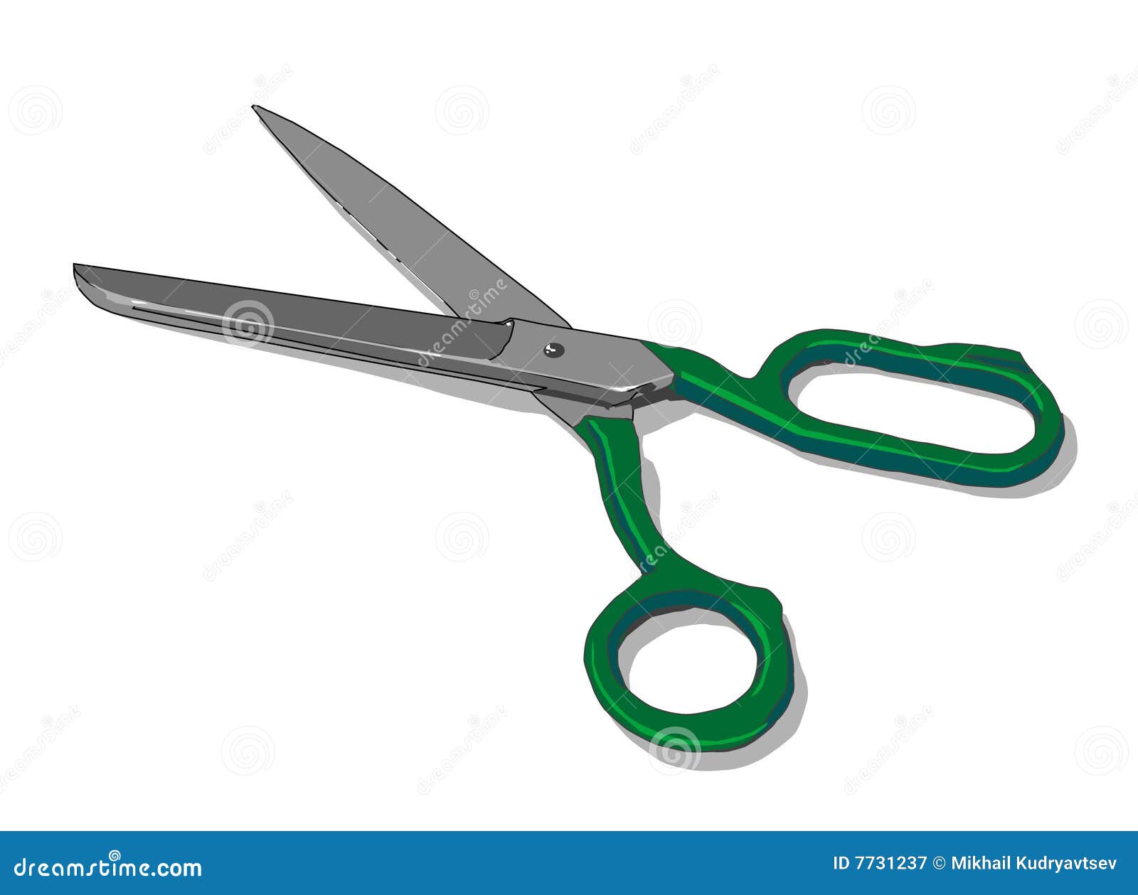 Tailor scissors stock vector. Illustration of clothing - 7731237