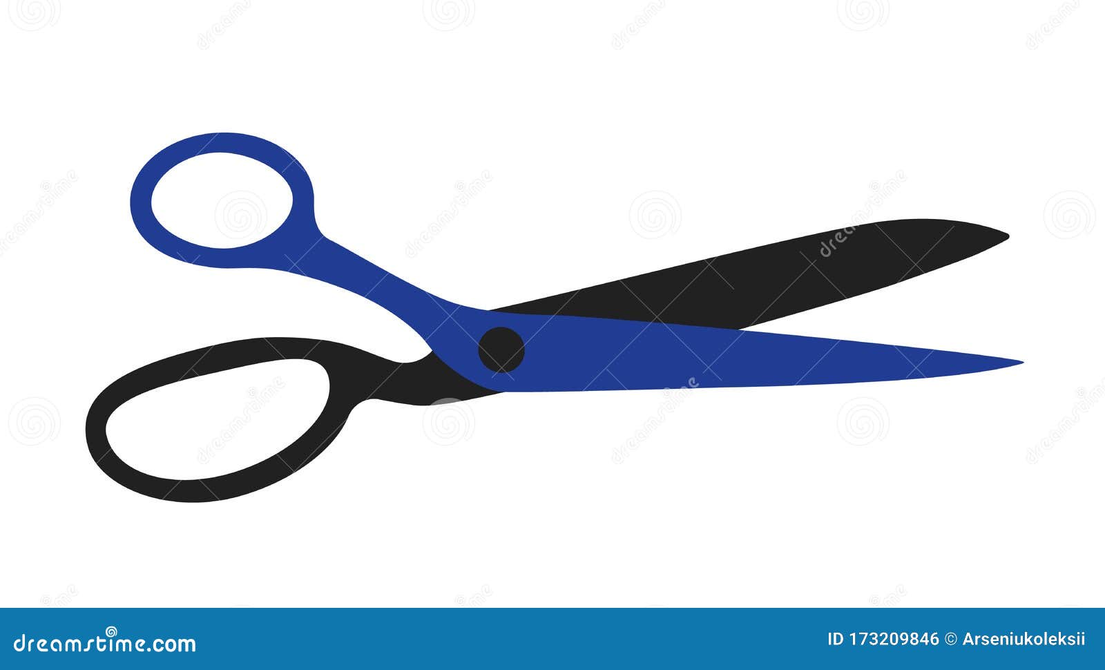 Tailor scissors flat icon. stock vector. Illustration of hairdress ...