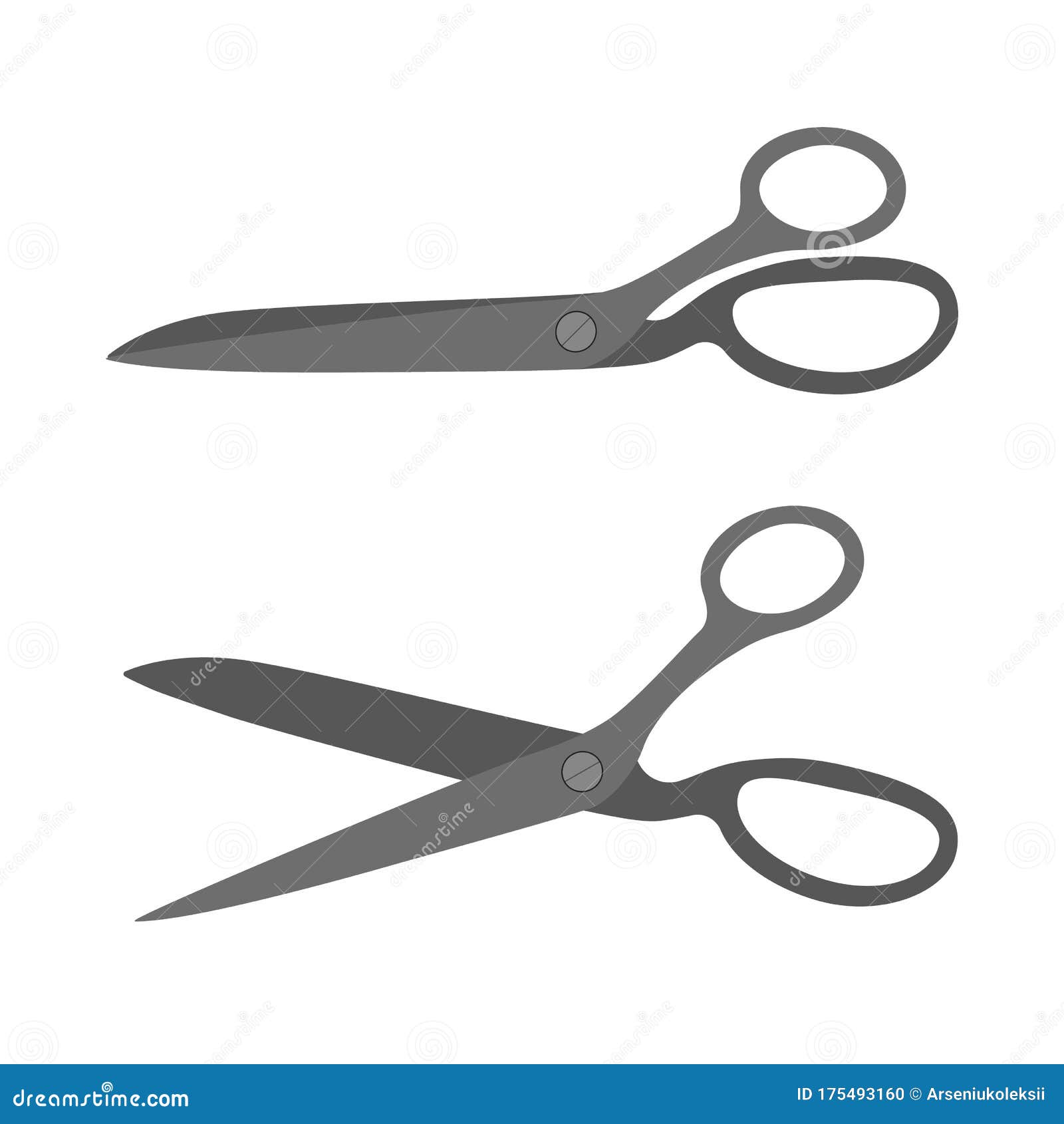 Tailor scissors flat icon. stock vector. Illustration of clipart ...