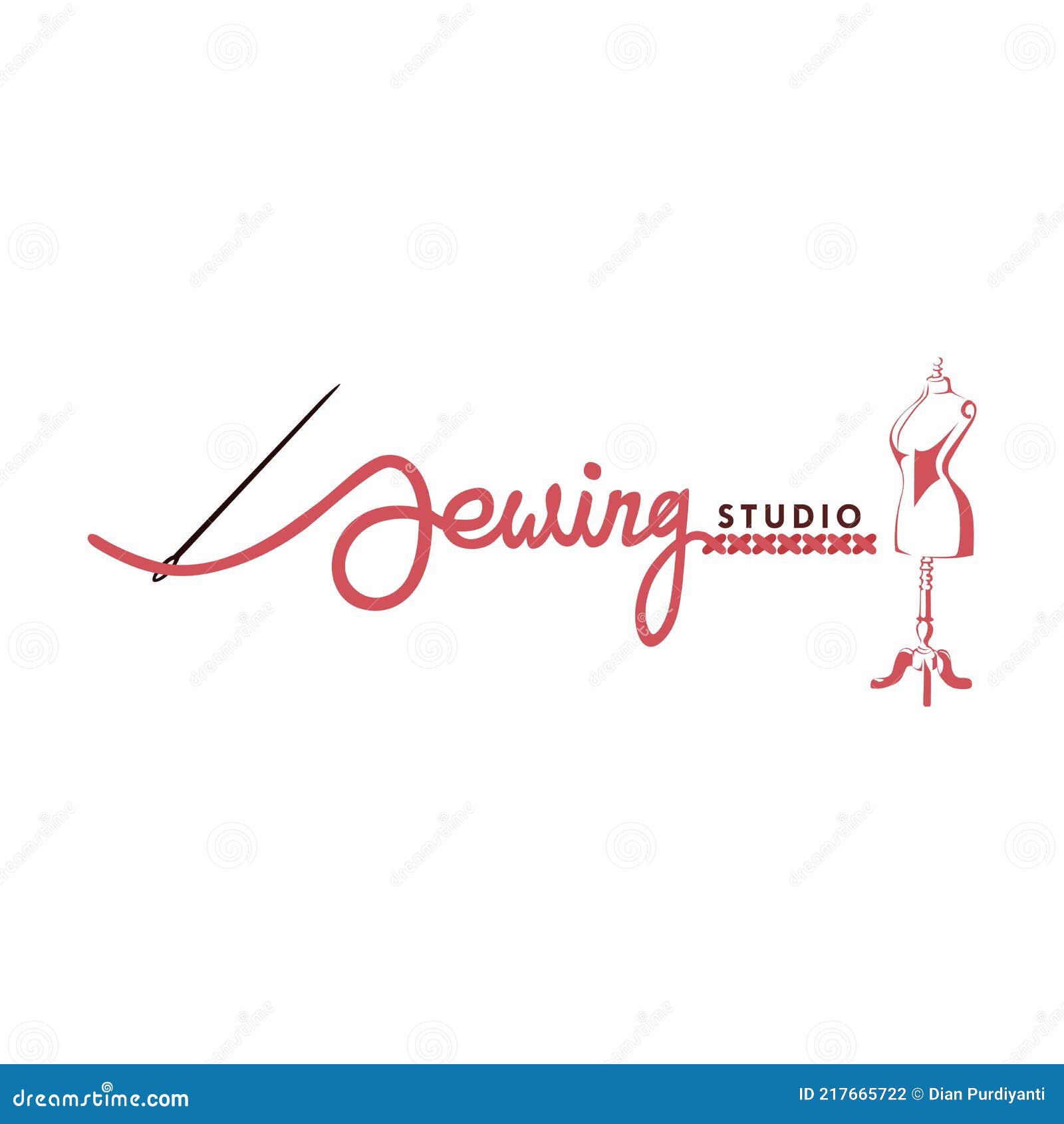 Tailor Sewing Logo, Needle and Yarn, Sewing Studio Logo Vector Design ...