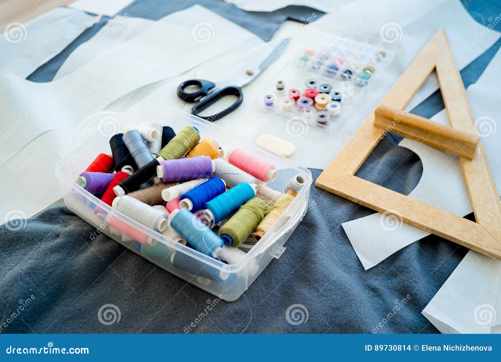 Tailor sewing tools stock photo. Image of ruler, style - 89730814