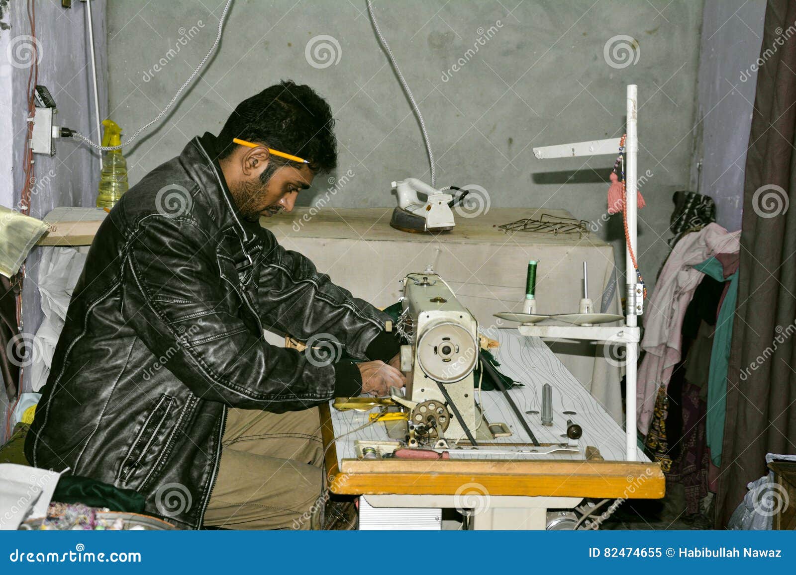 Tailor Sewing editorial image. Image of garments, indoors - 82474655