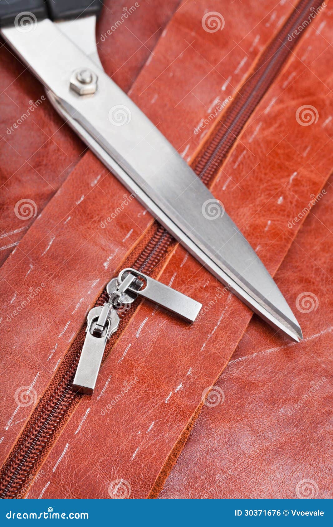 Tailor Shears and Zip Runners Stock Photo - Image of metal, feedstock ...