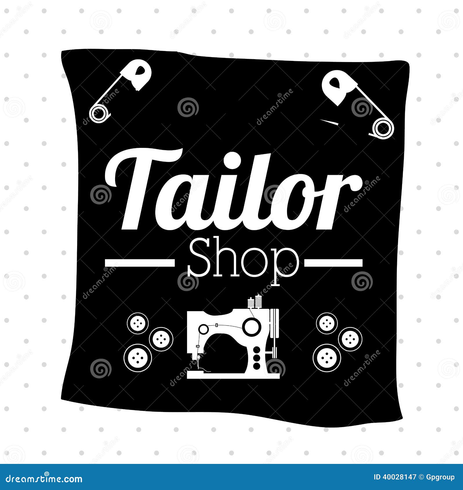 Tailor shop design stock vector. Illustration of workshop - 40028147