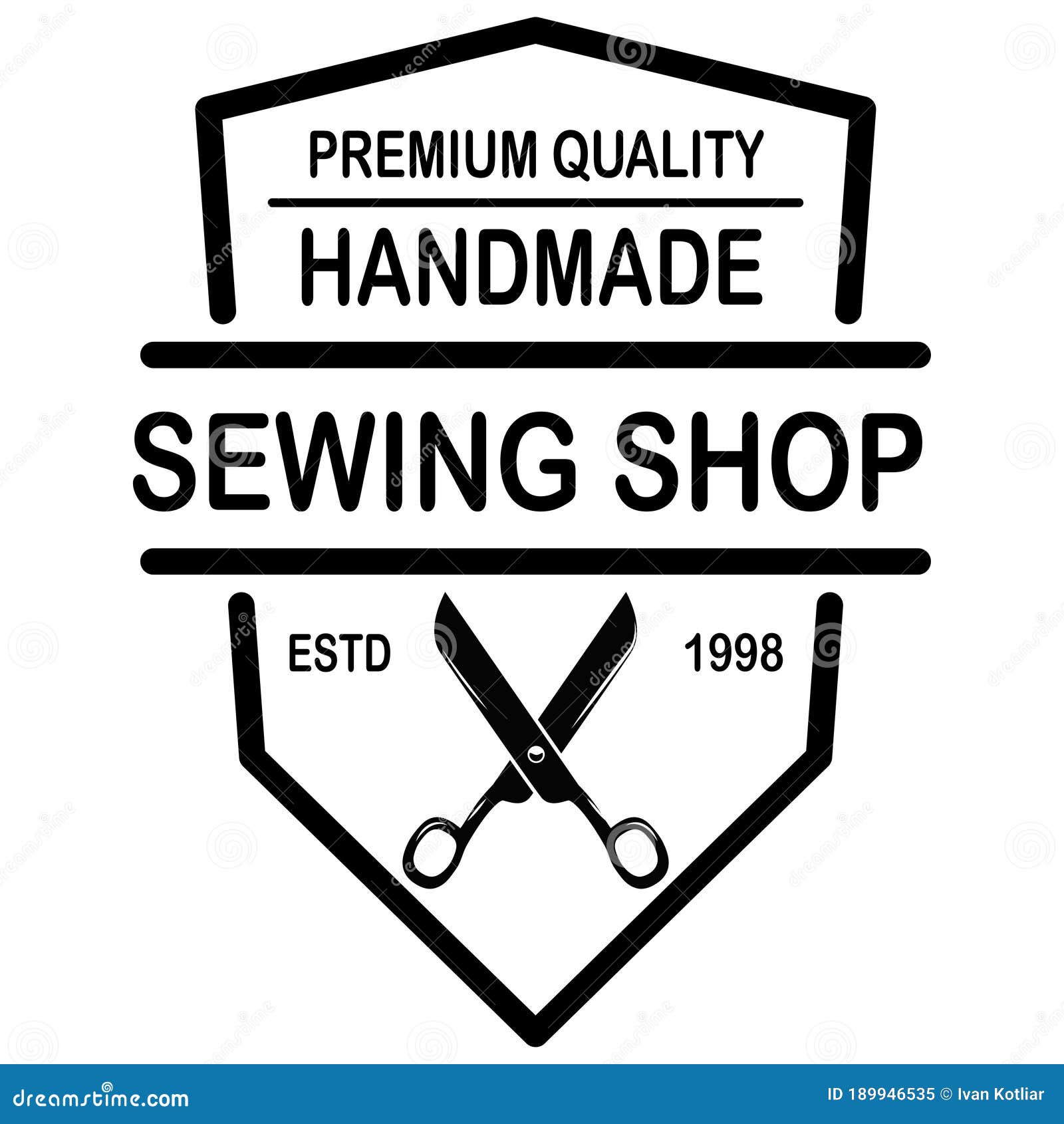 Tailor Shop Emblem Template. Design for Logo, Label, Sign, Poster ...