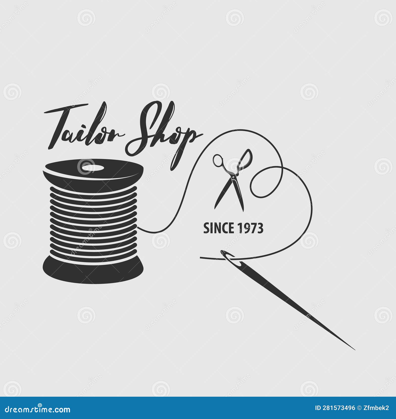 Tailor Shop Poster, Banner Template Stock Vector - Illustration of ...