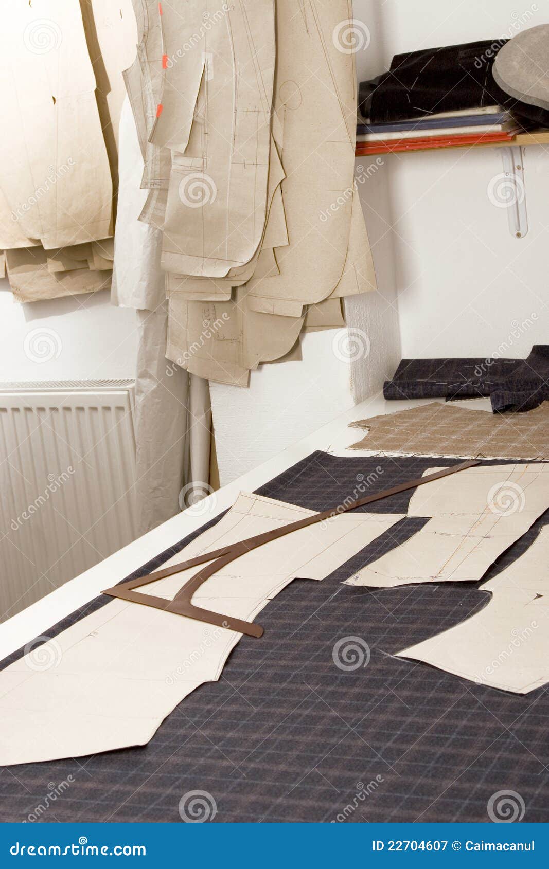 Tailor studio stock image. Image of measure, person, cotton - 22704607