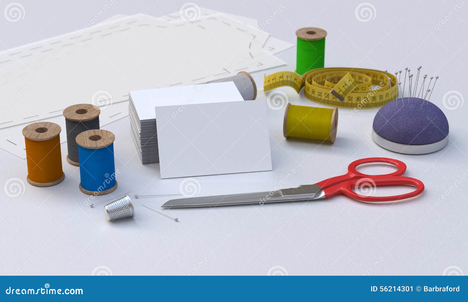 Tailor tools, mockup stock image. Image of handmade, tool - 56214301