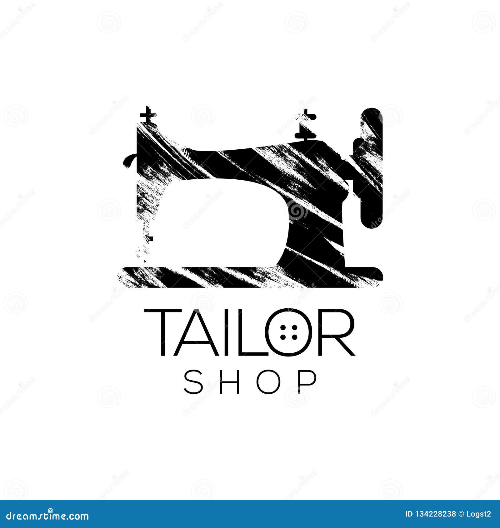 Tailor Vector Logo. Sewing Machine Logo Template. Fashion Logo Stock ...