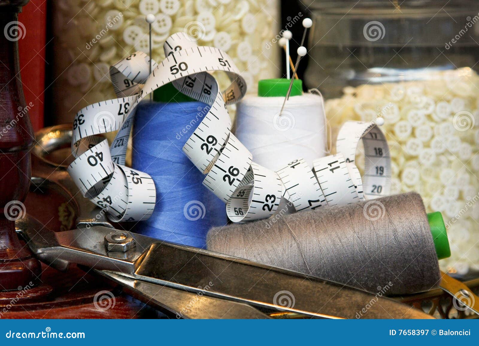 Tailor vintage stock image. Image of yarn, trim, fashion - 7658397