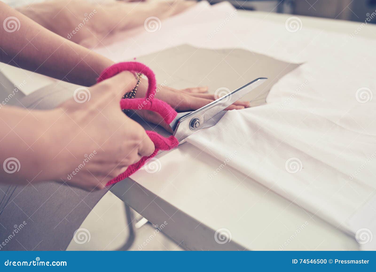 Tailor at work stock photo. Image of closeup, preparation - 74546500