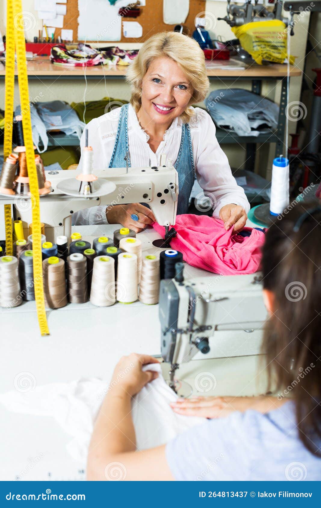 Tailor Working on Sewing Machine Stock Image - Image of manufacturing ...