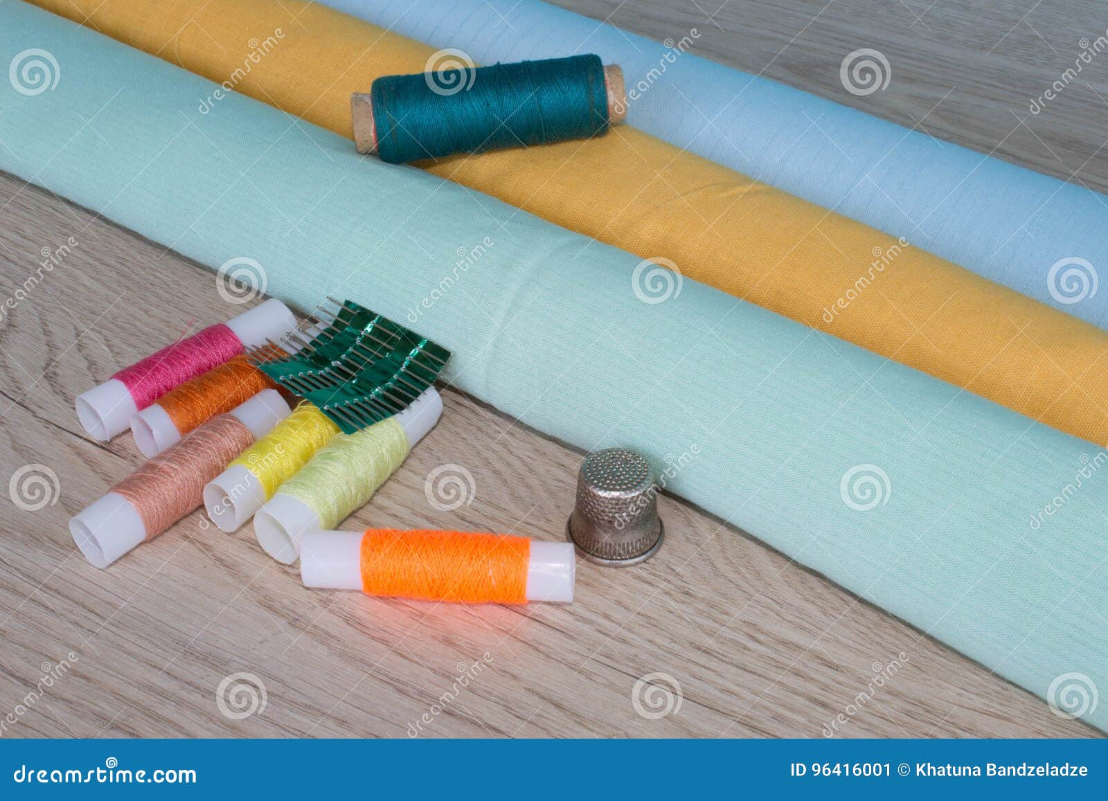 Tailor Workspace with Sewing and Handmade Tools Stock Image - Image of ...