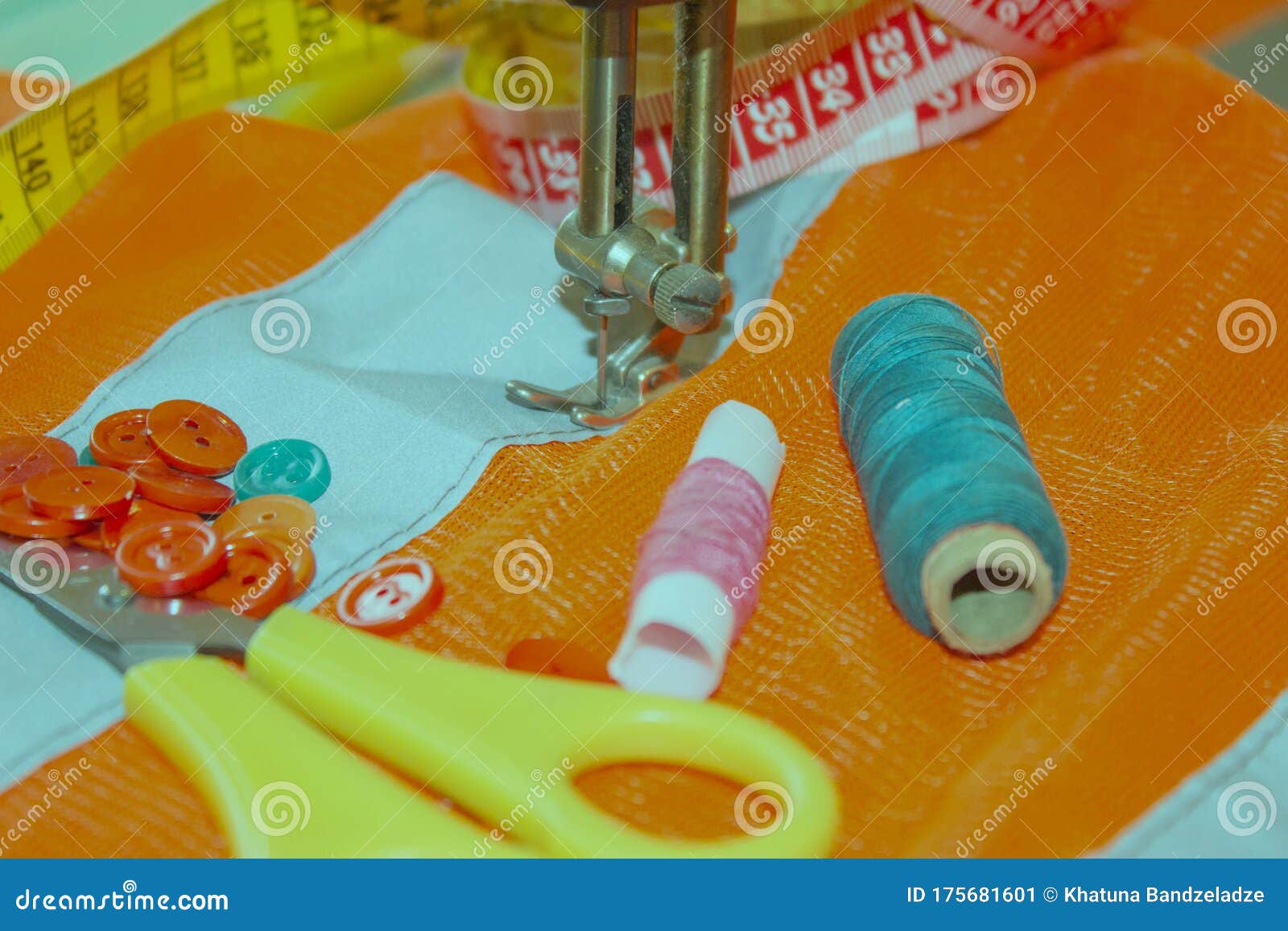 Tailor Workspace with Sewing and Handmade Tools. Tools for Sewing for ...