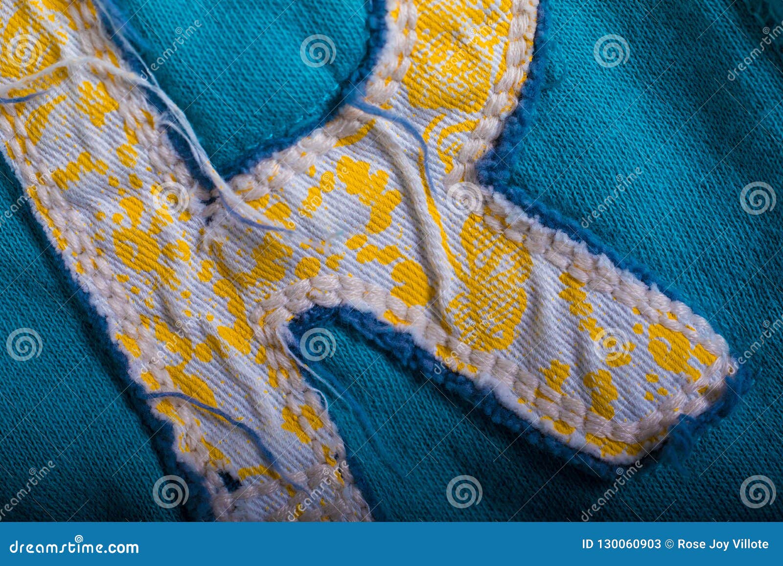 Embroidered Design for Background Stock Image - Image of thread ...