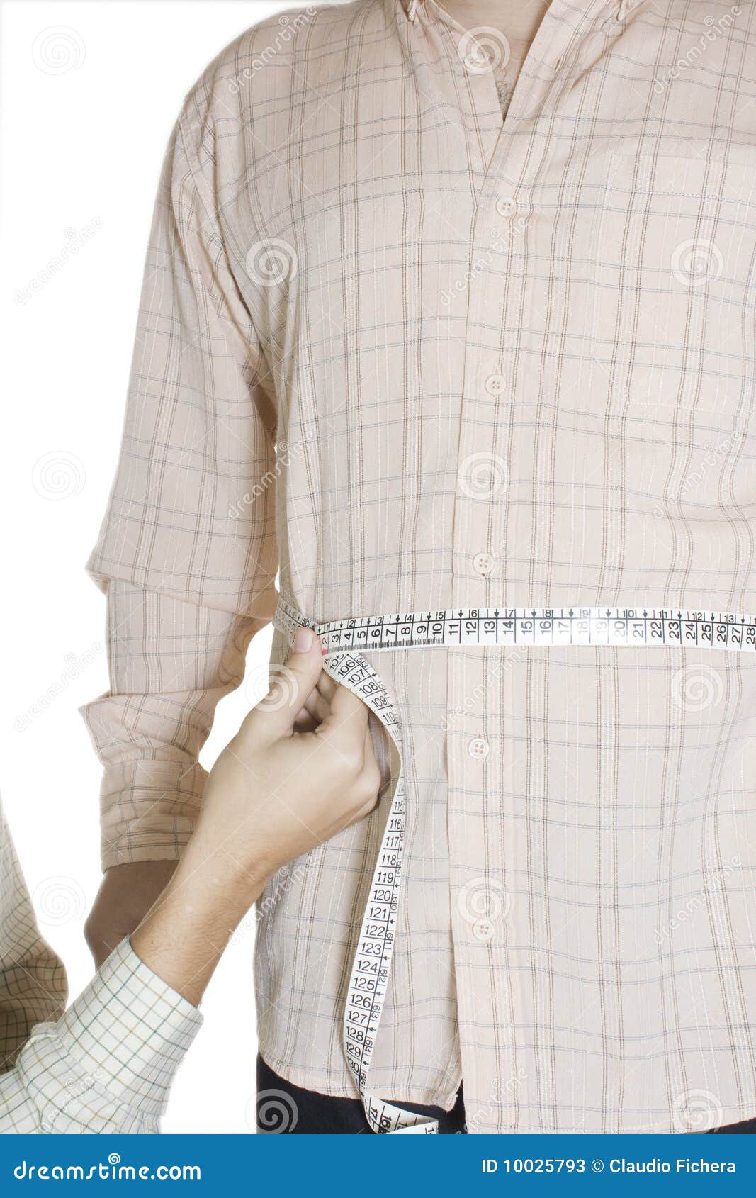 Tailored Shirt Stomach Measure Stock Image - Image of interior ...