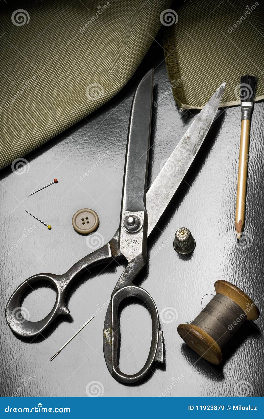 Tailoring stock image. Image of textile, spool, needle - 11923879