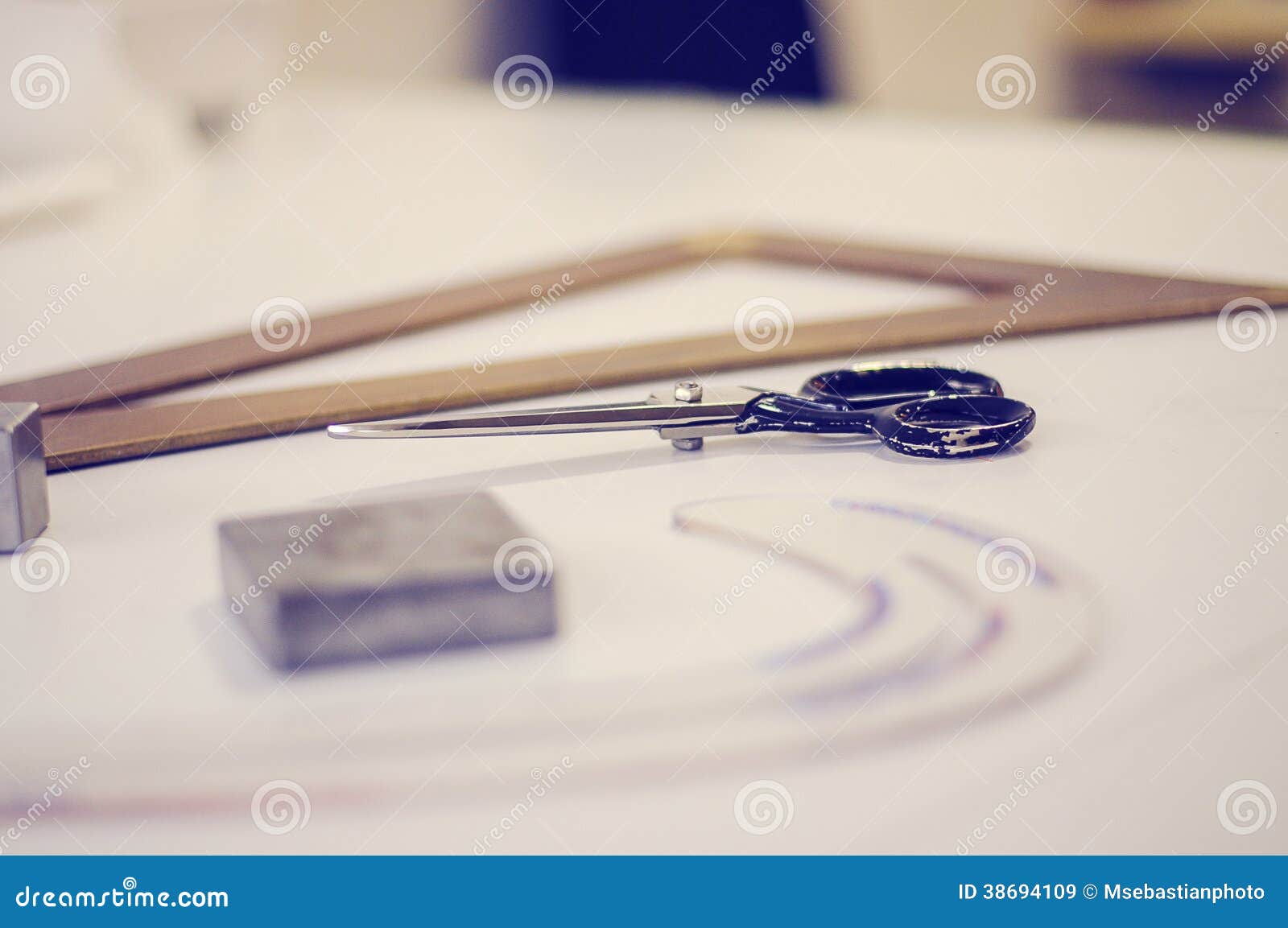 Tailoring equipment stock image. Image of pair, black - 38694109