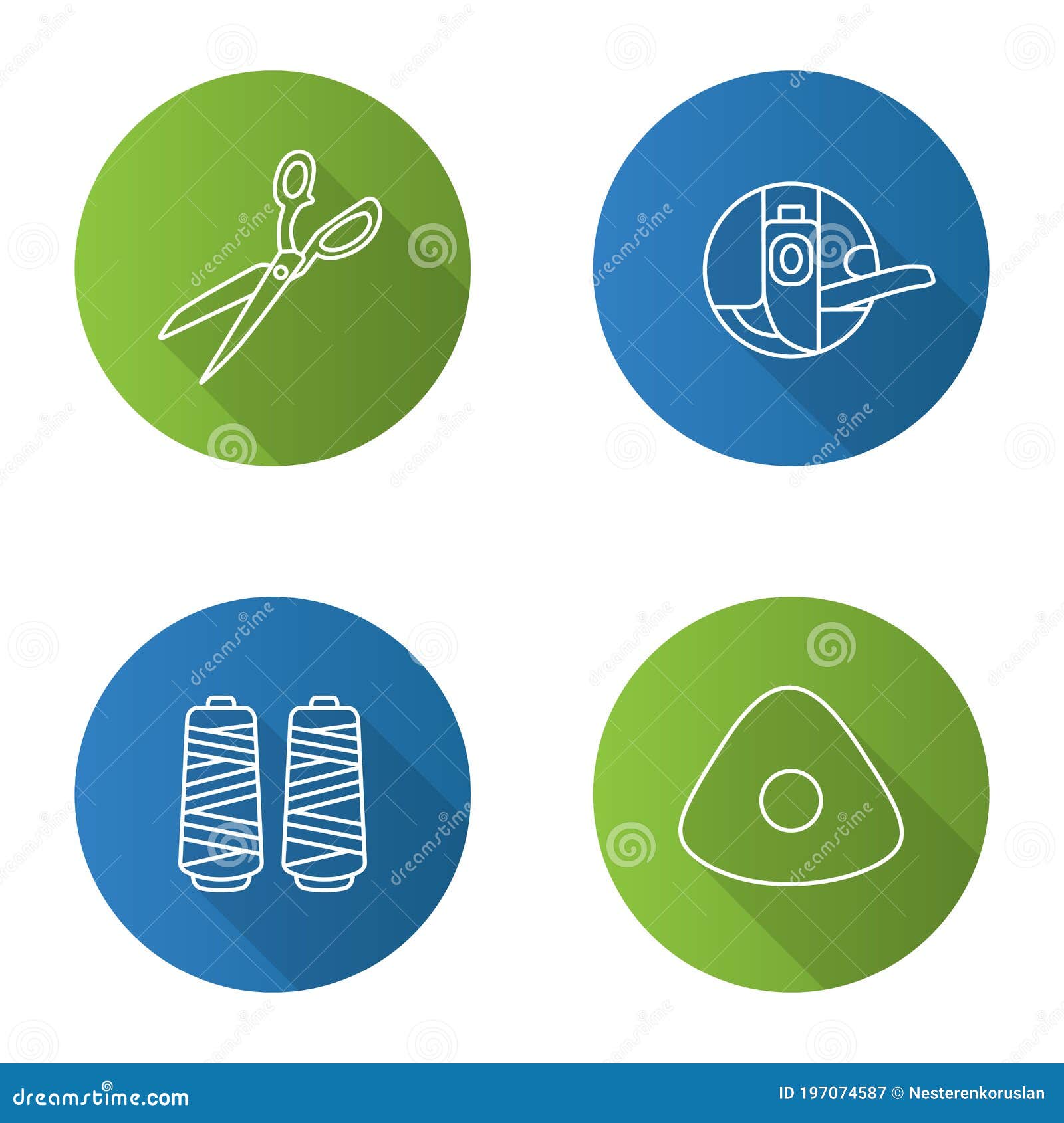 Tailoring Flat Icons Collection Cartoon Vector | CartoonDealer.com ...