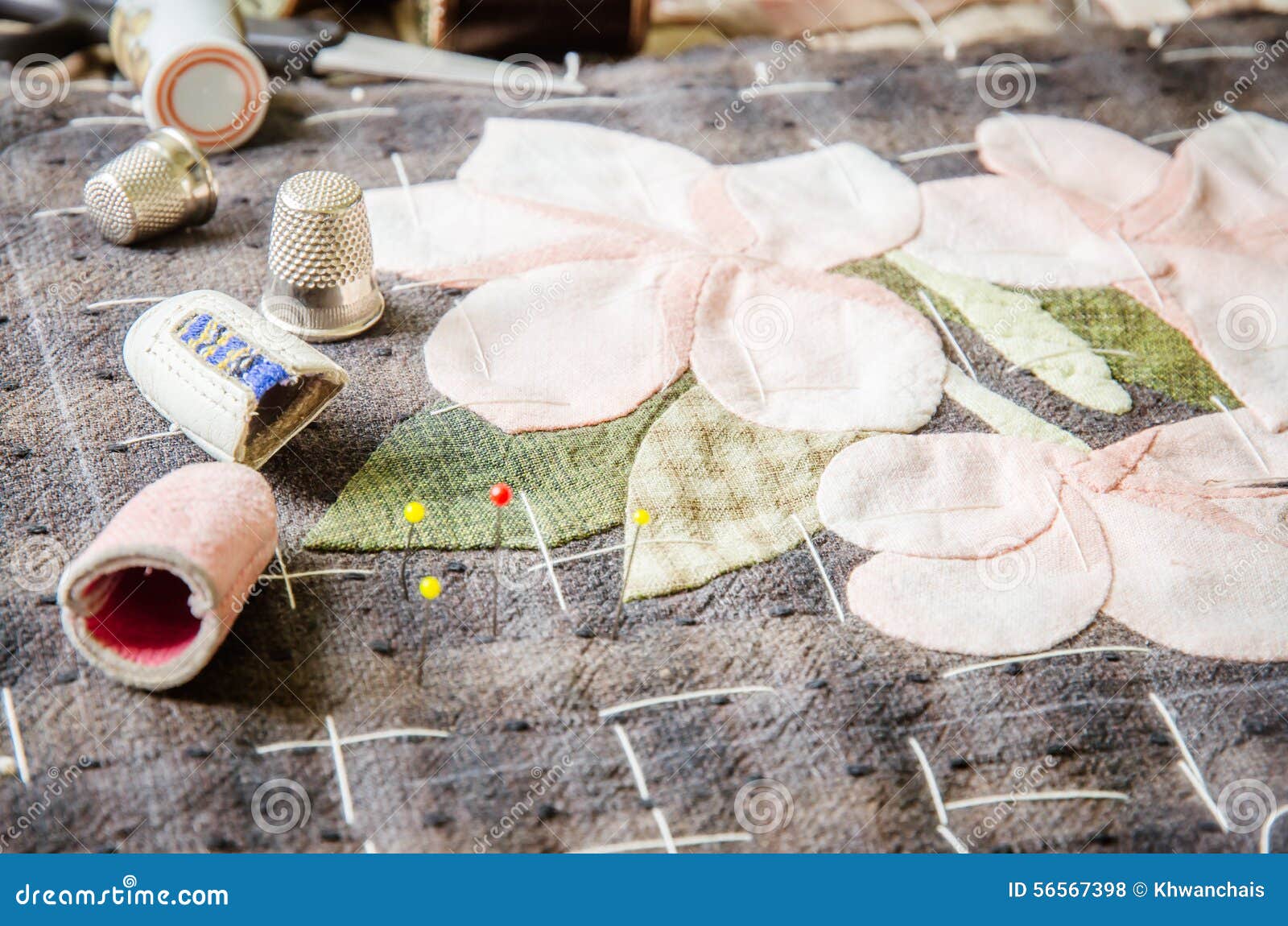 Tailoring Hobby Accessories. Sewing Craft Kit,Quilting Stock Photo ...