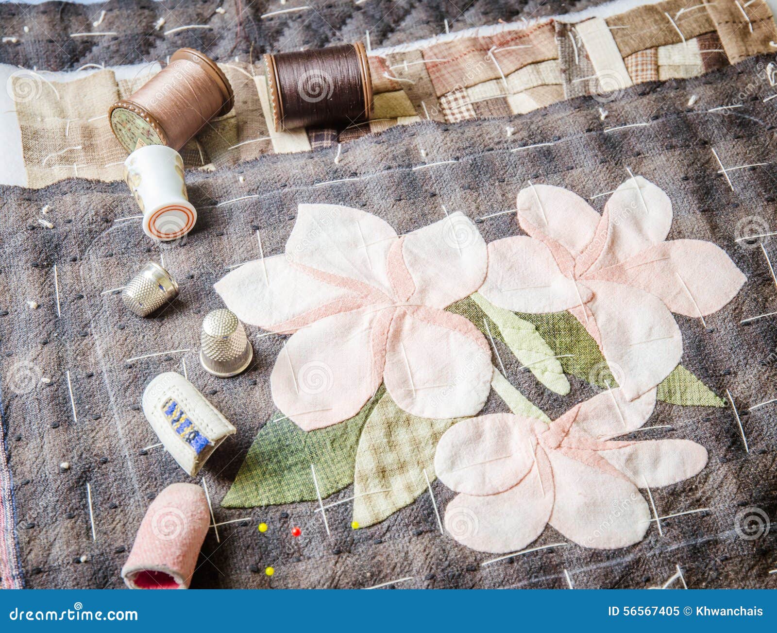 Tailoring Hobby Accessories. Sewing Craft Kit,Quilting Stock Image ...