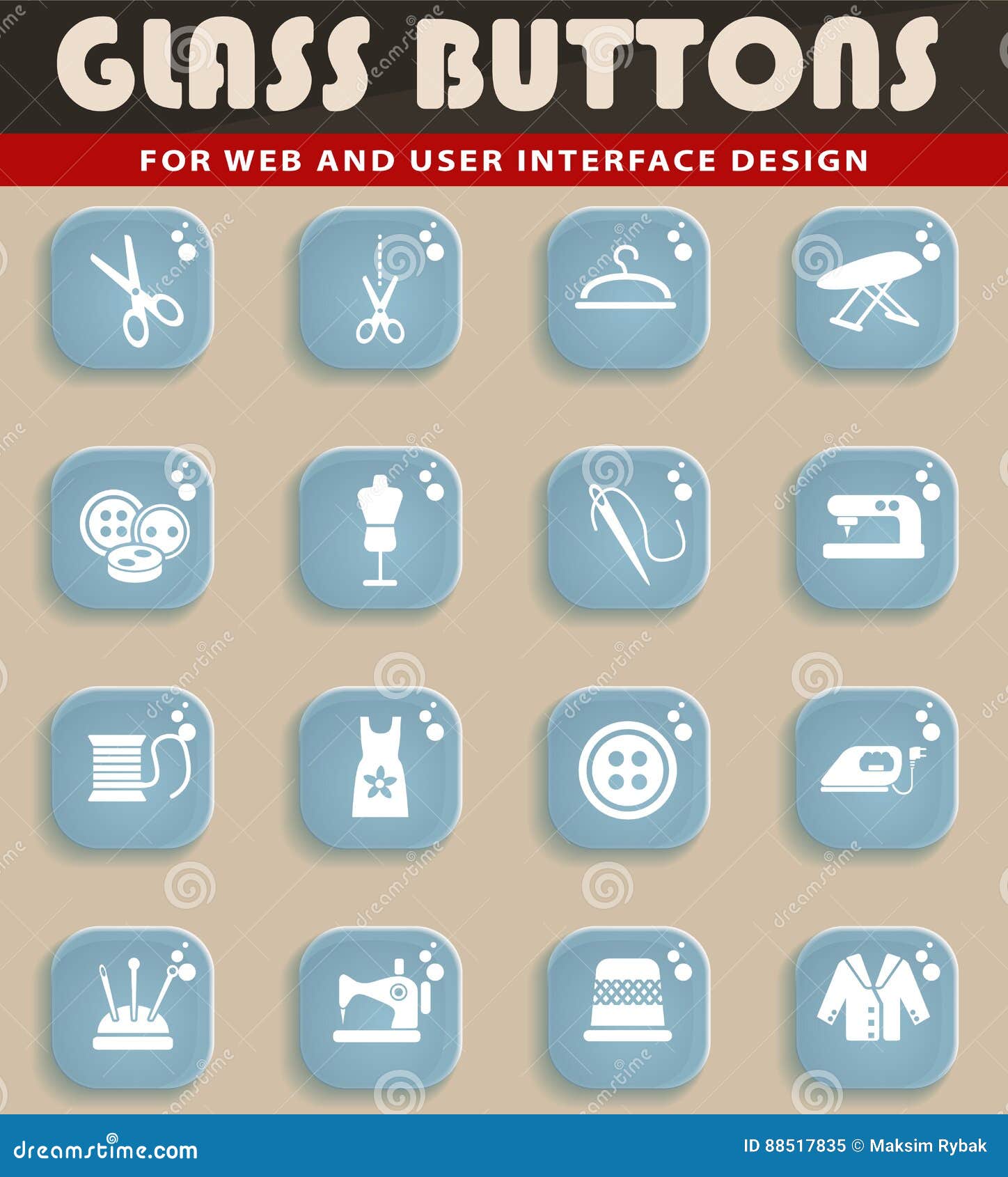 Tailoring icon set stock illustration. Illustration of embroidery ...