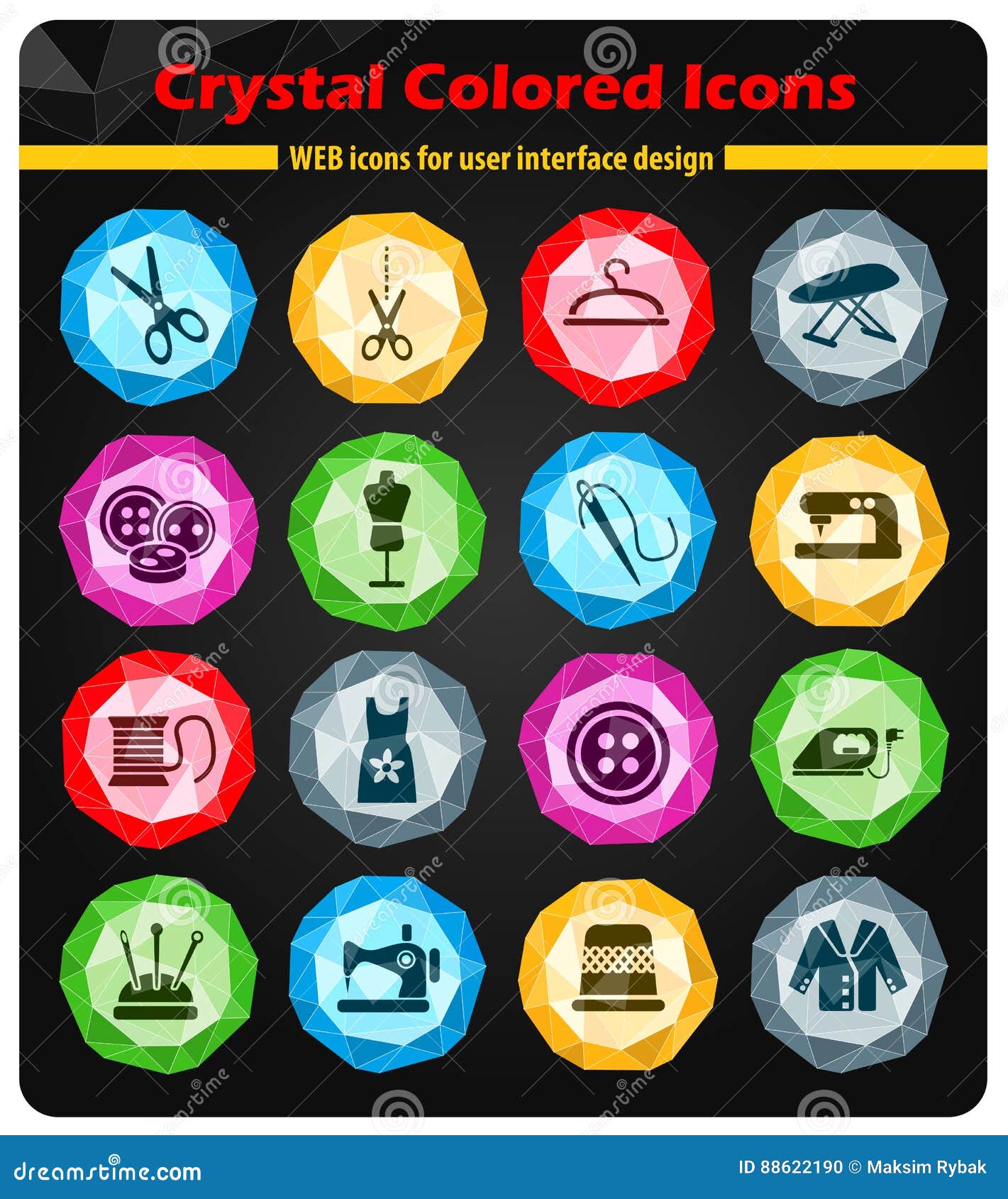 Tailoring icon set stock illustration. Illustration of design - 88622190