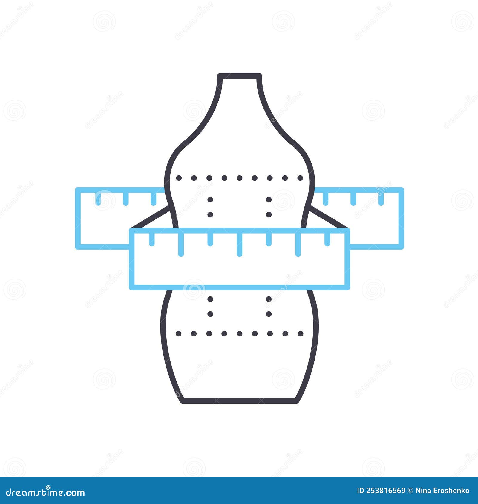 Tailoring Line Icon, Outline Symbol, Vector Illustration, Concept Sign ...