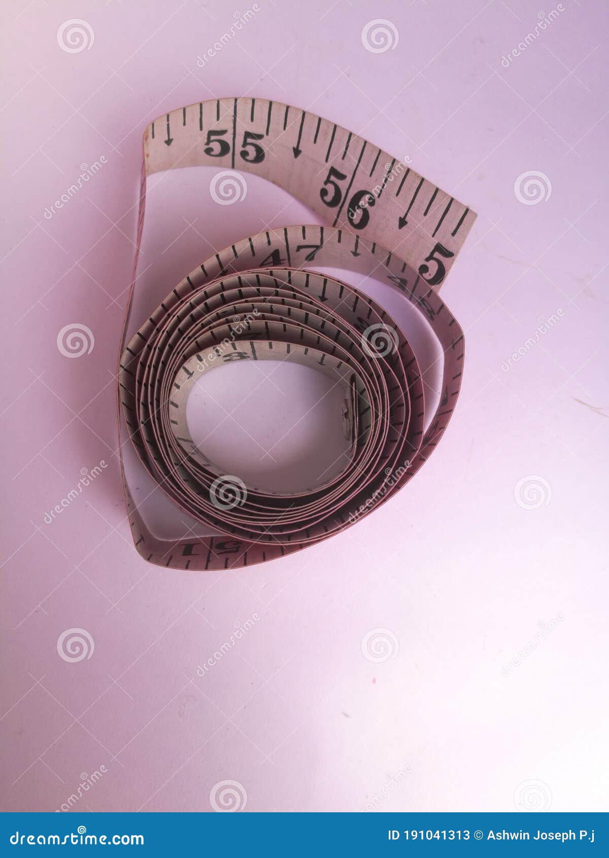 A Tailoring Meter Tape Placed Isolated Stock Image - Image of ...